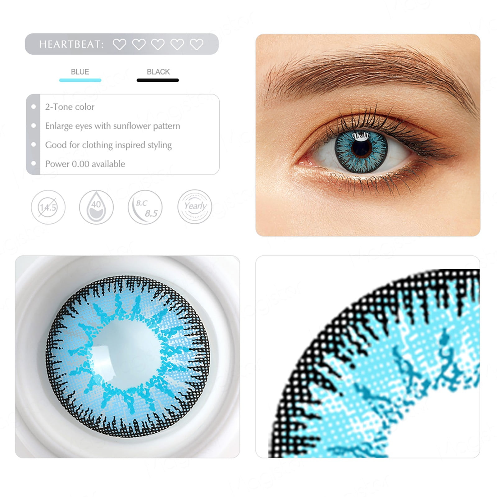prescription colored Lenses KLSMART 1ml Party Eyes Unique Color Lay A ...