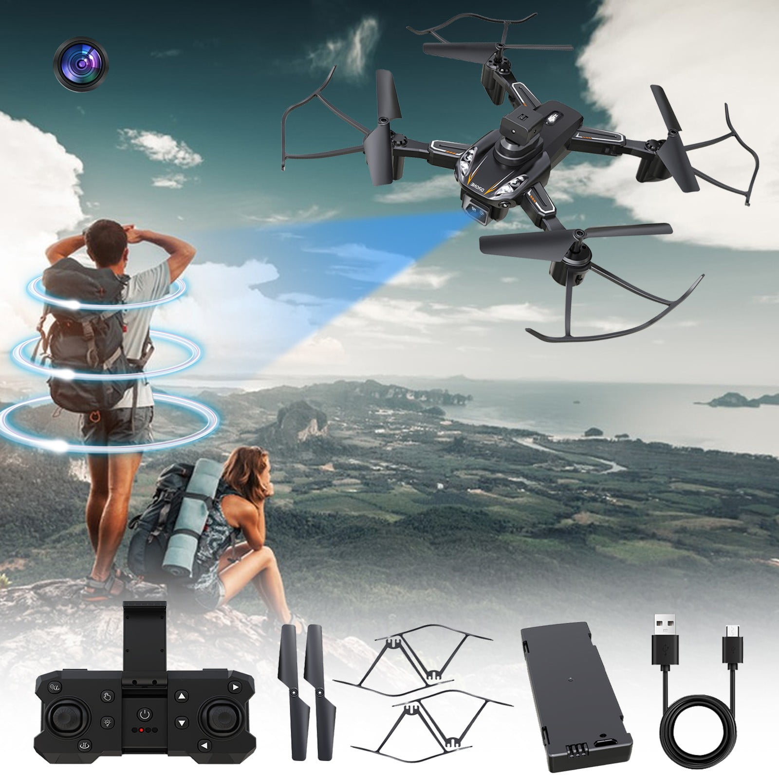 presidents day sales Drone with Camera, 2K HD FPV Drone with Brushless ...