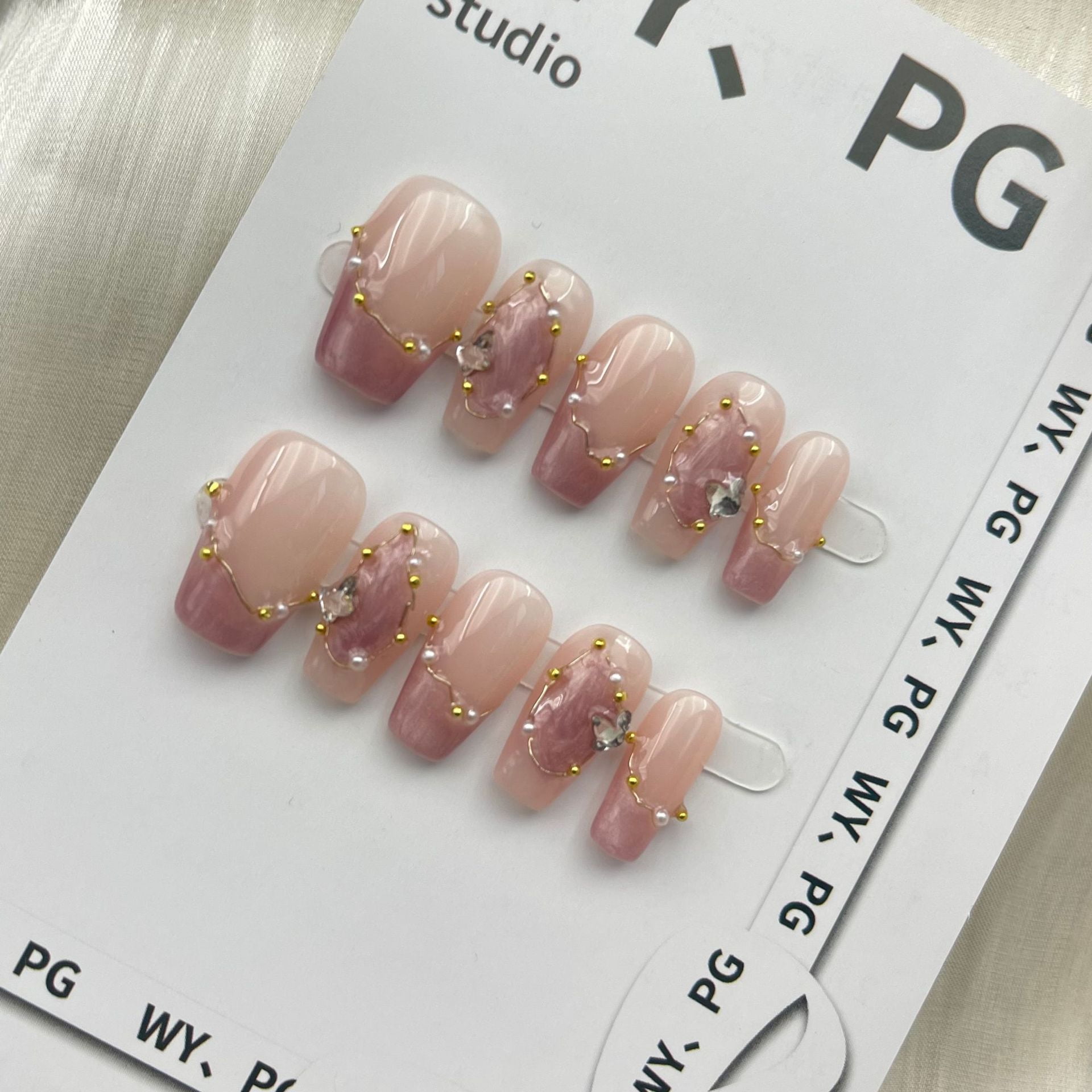 press on nails New pure handmade wearable nails medium and long ...