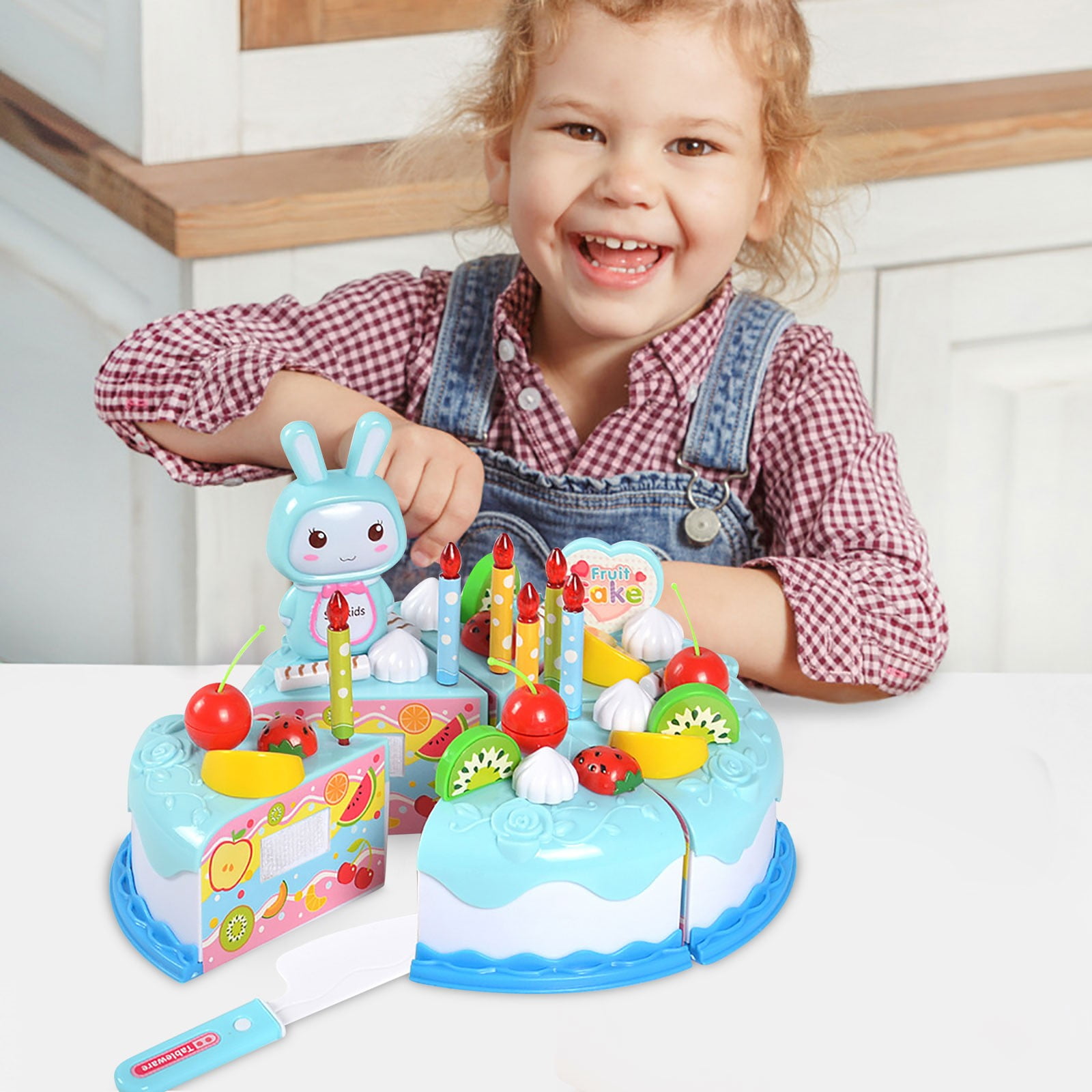 pretend food kitchen Restaurant Play House Birthday Cake Toys Children ...