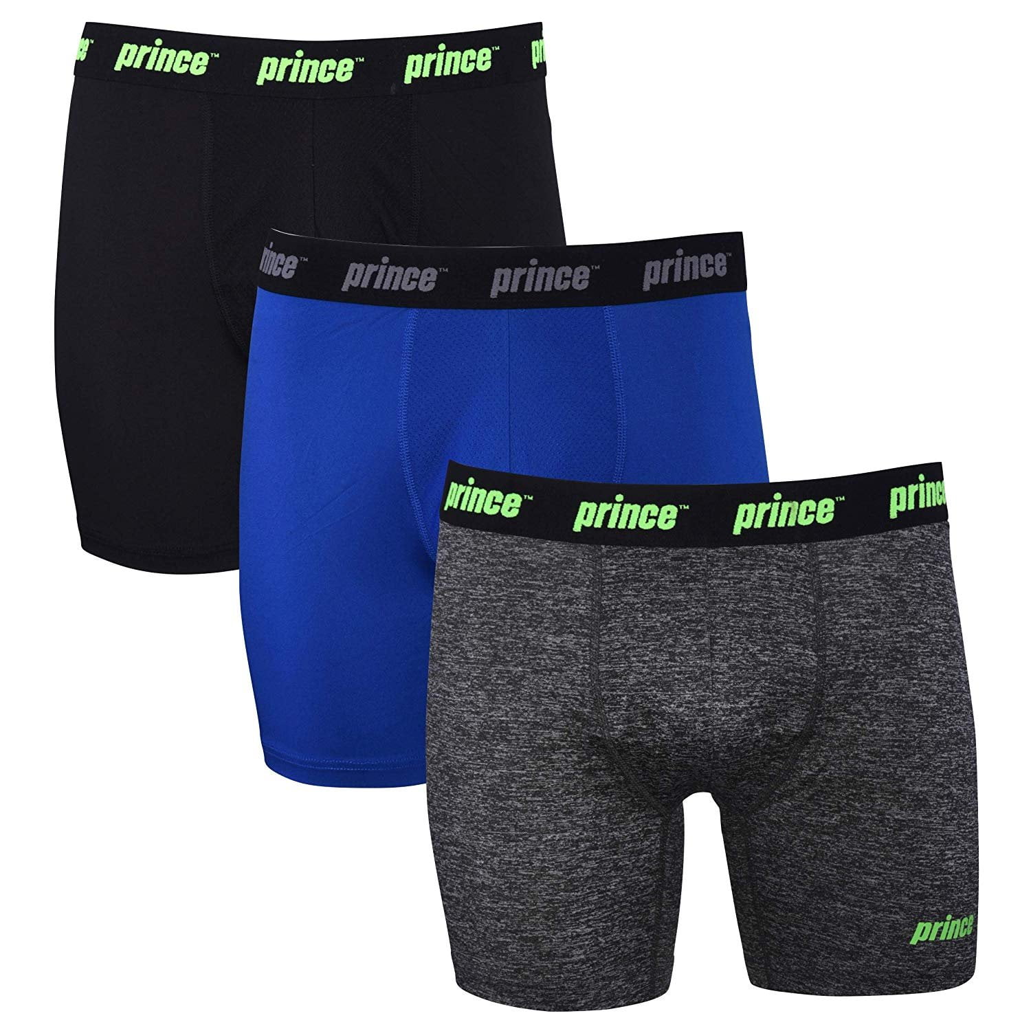 prince Mens Performance Boxer Briefs - 3-Pack Performance Fit Stretch ...
