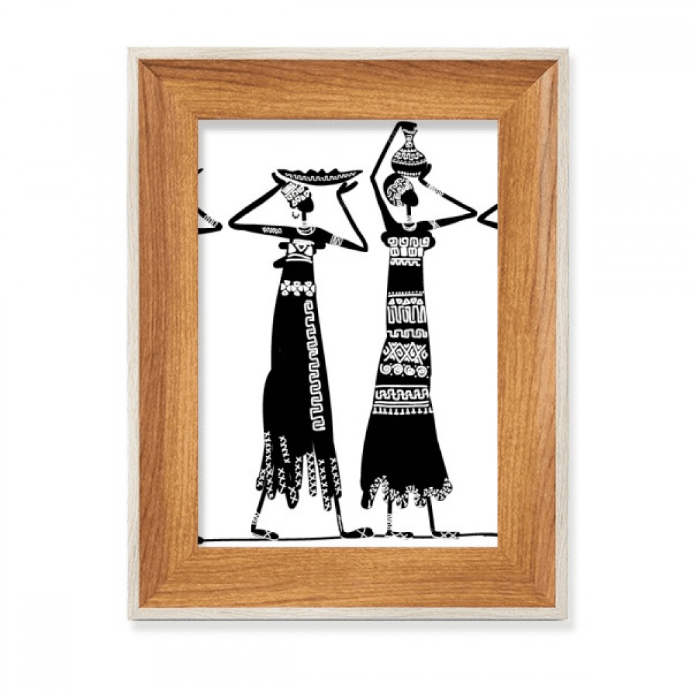 pritive afdresses aboriginal black totems desktop wooden photo frame ...