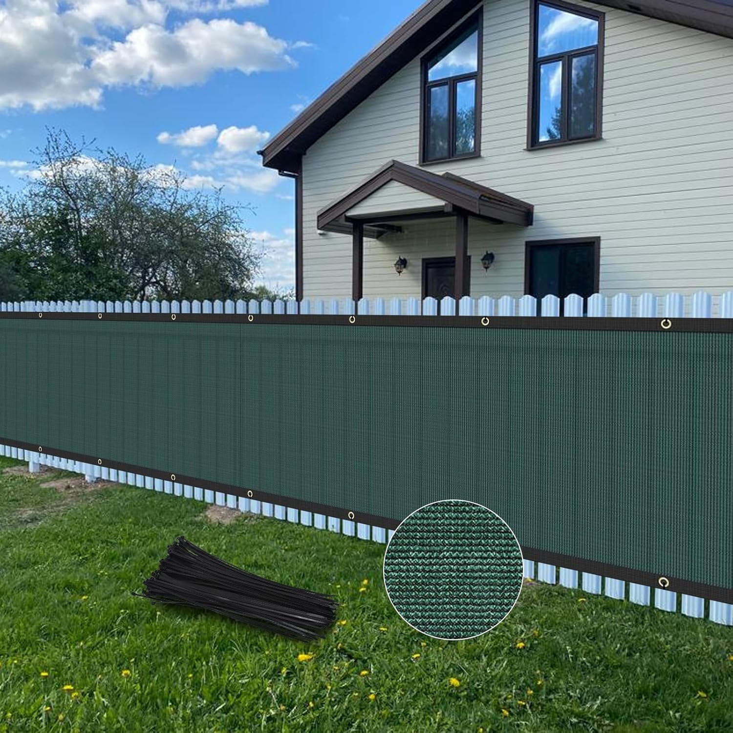 **privacy fence screen, 3x51ft patio privacy screen, 160 gsm shade ...