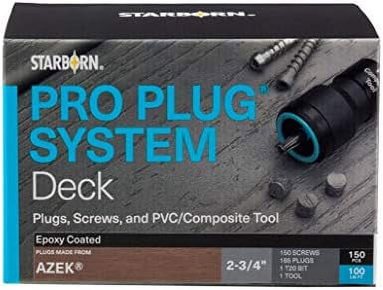 pro plug system plugs and epoxy screws for azek mahogany, 165 plugs for ...