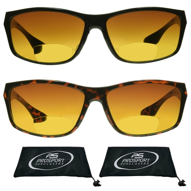 proSPORT Bifocal Sunglass Readers – HD Vision Black and Tortoise Frame ...