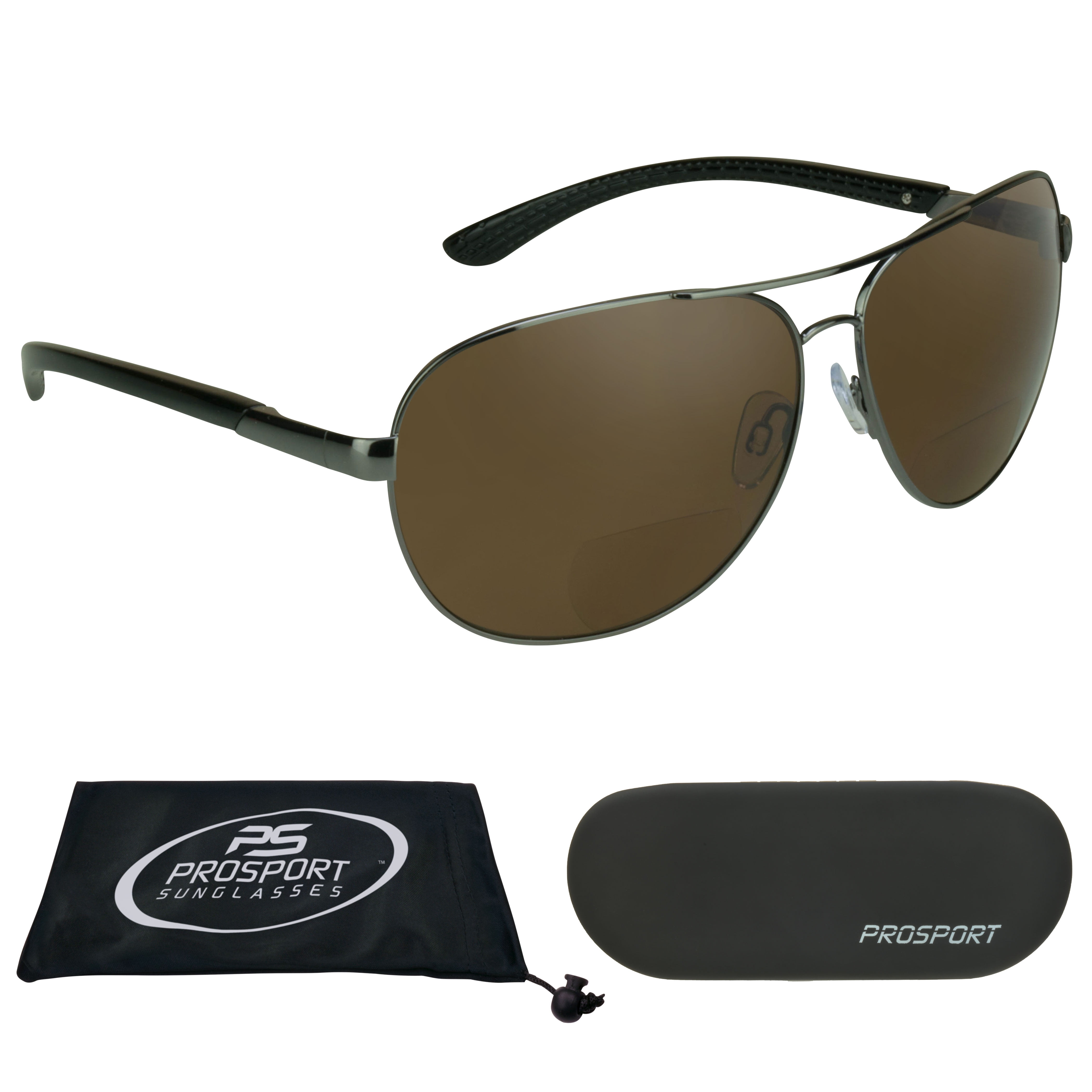 proSPORT Polarized BIFOCAL Sunglass Reader Aviator Metal Men Women ...