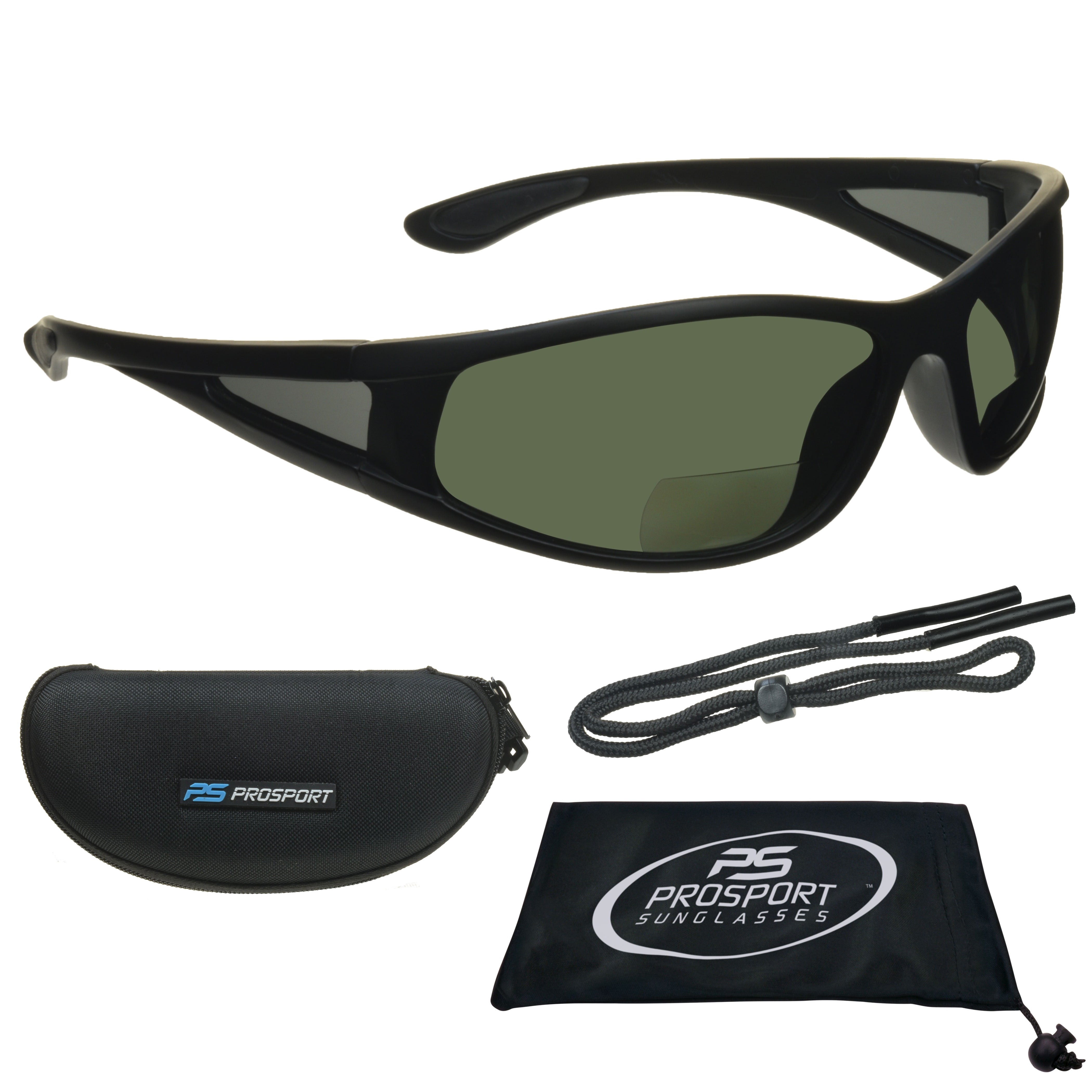 proSPORT Polarized Bifocal Sunglasses Wrap Around Side Shield for Men ...