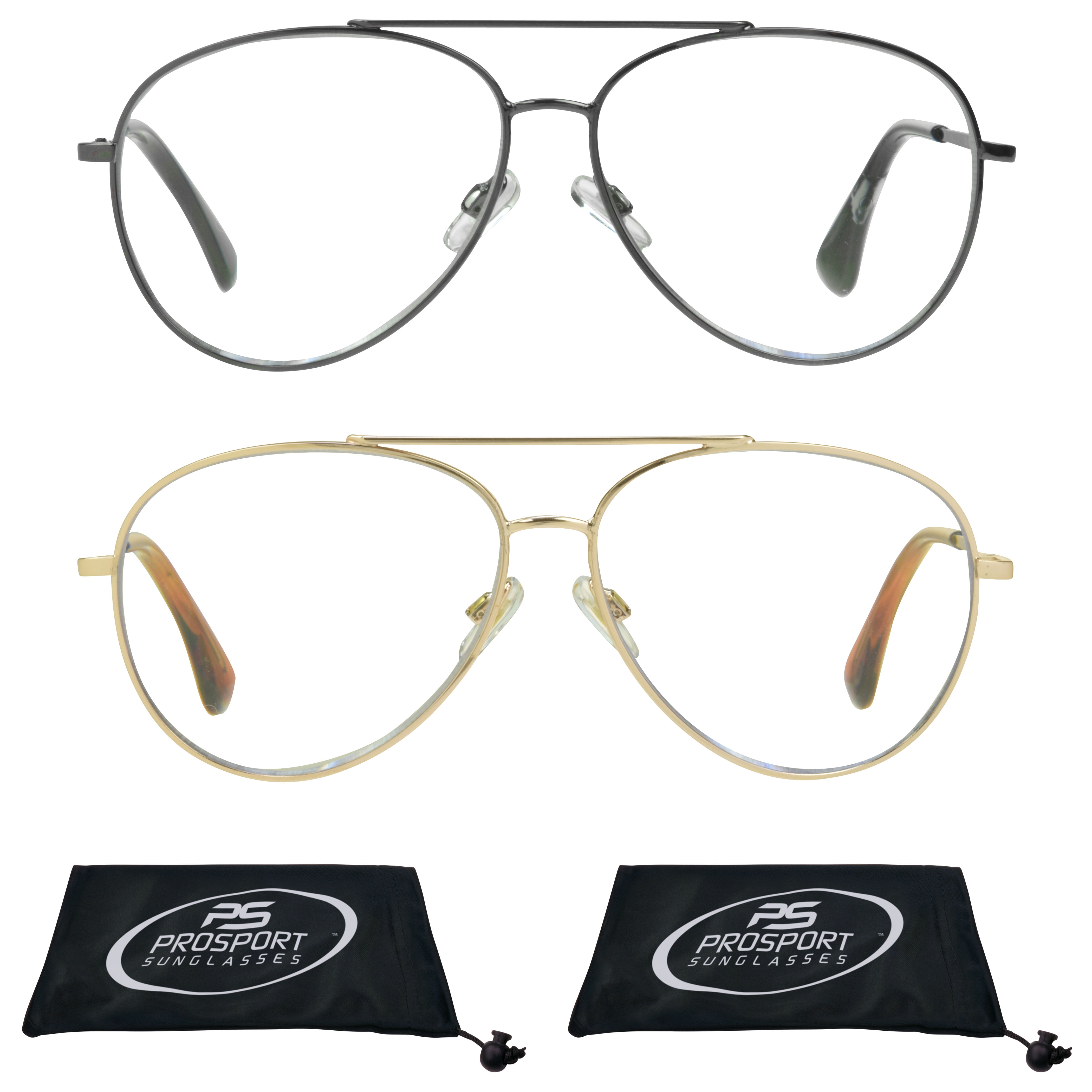 proSPORT Progressive Multifocal 2 Pairs of Reading Glasses Aviator +3. ...