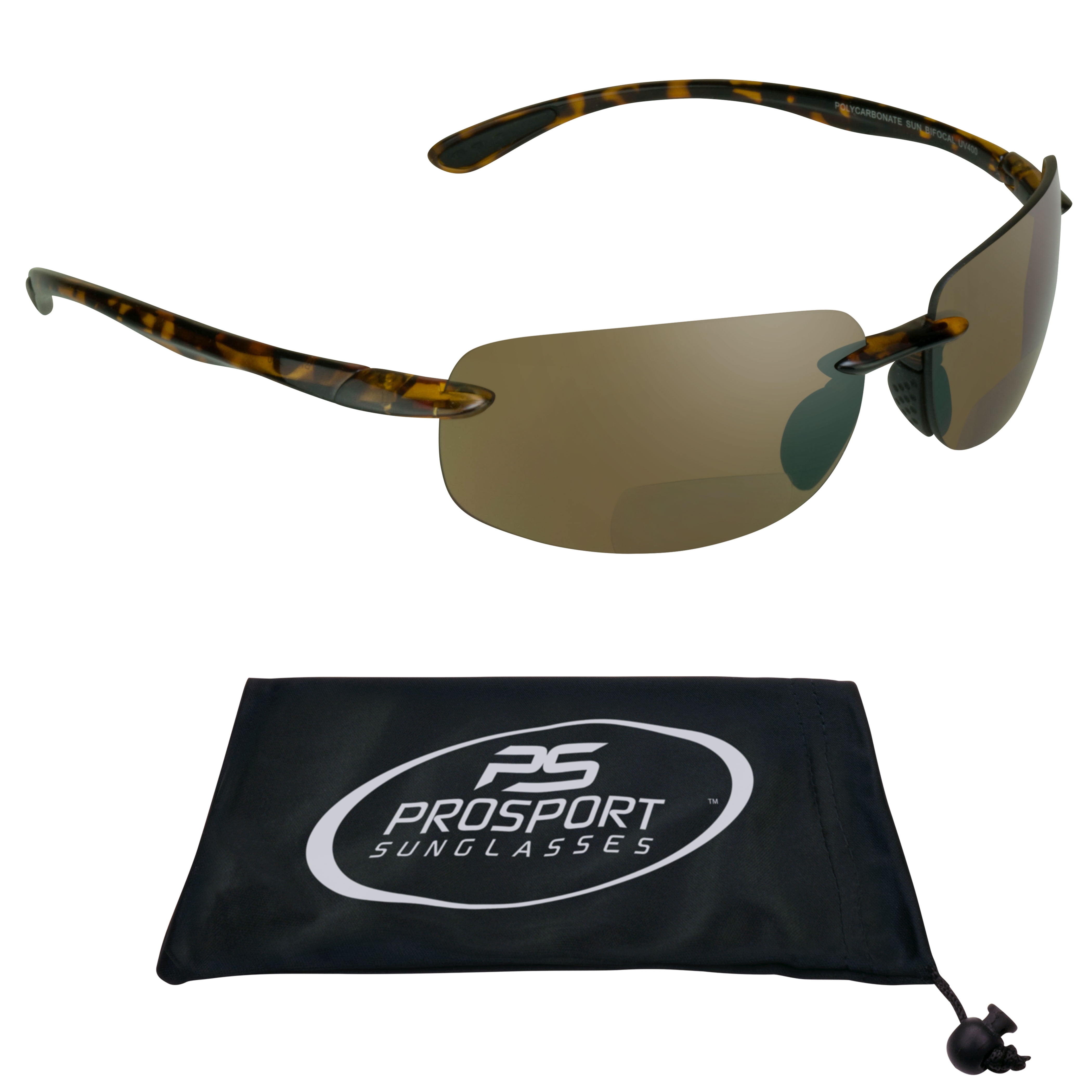 proSPORT Sunglasses POLARIZED Bifocal Rimless Wrap Around Sunglass ...