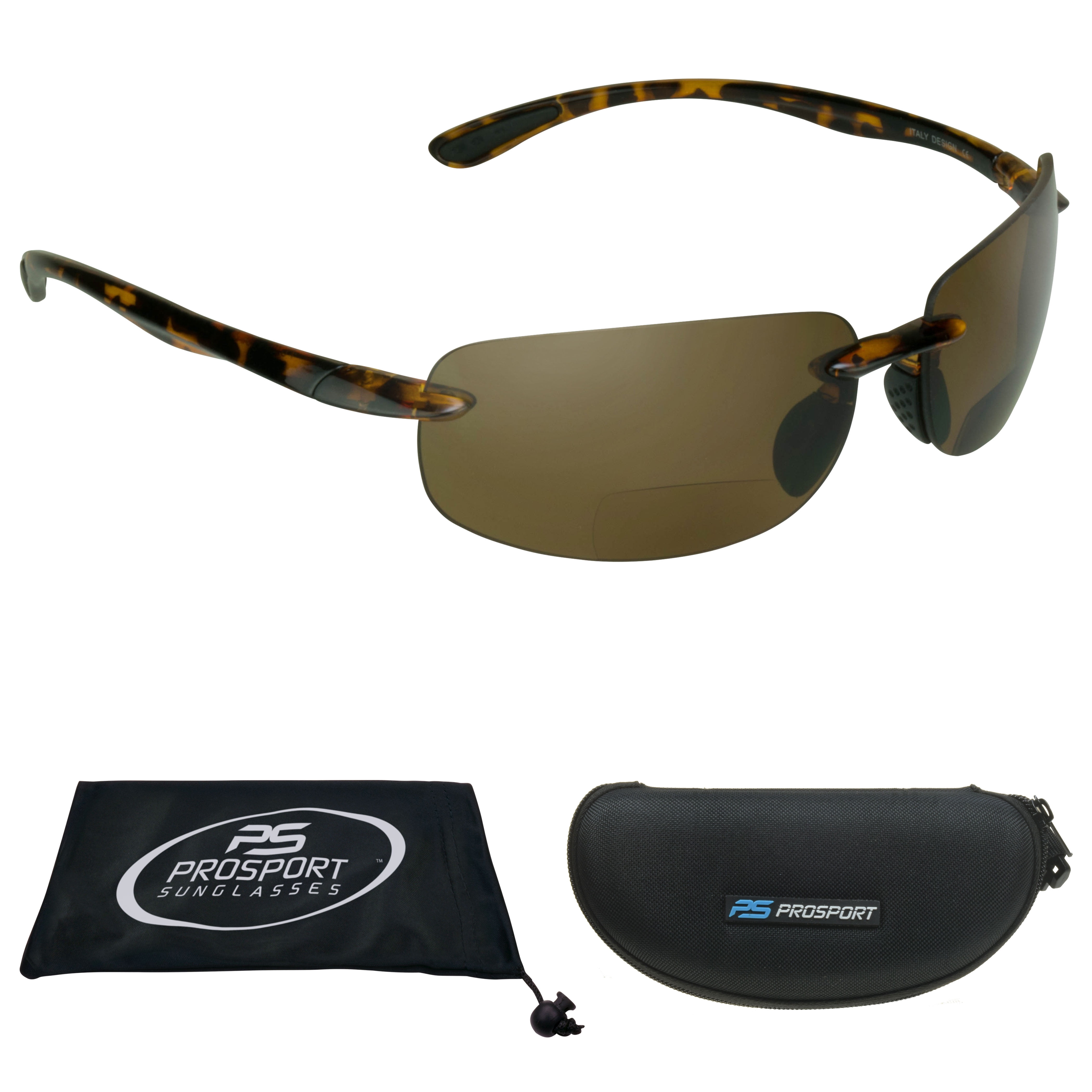 proSPORT Sunglasses POLARIZED Bifocal Rimless Wrap Around Sunglass ...