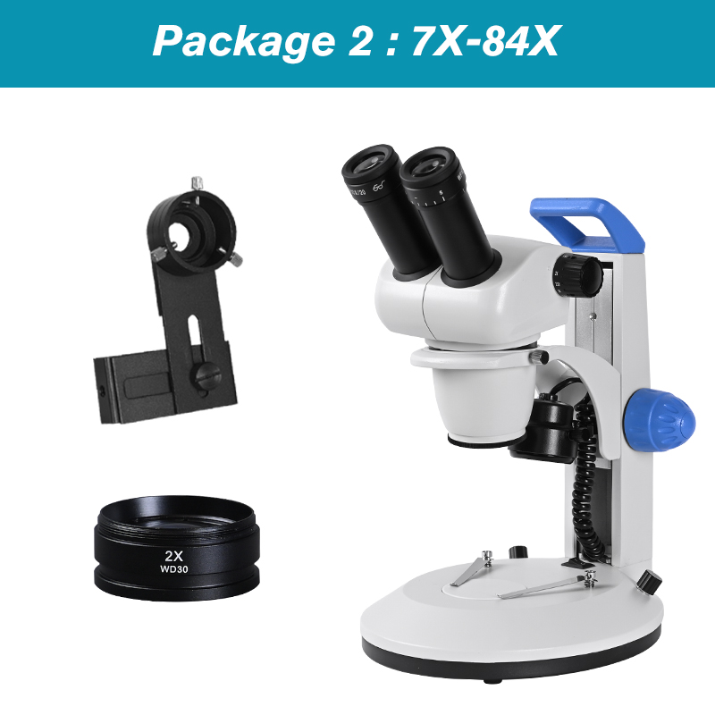profession Continuous zoom 3.5x 7x 42x 84X Binocular HD stereo microscope up/down LED light ...