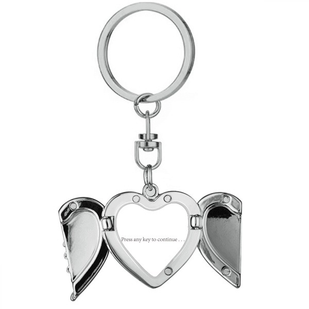 programmer interfpress to continue heart angel wing key chain holder ...