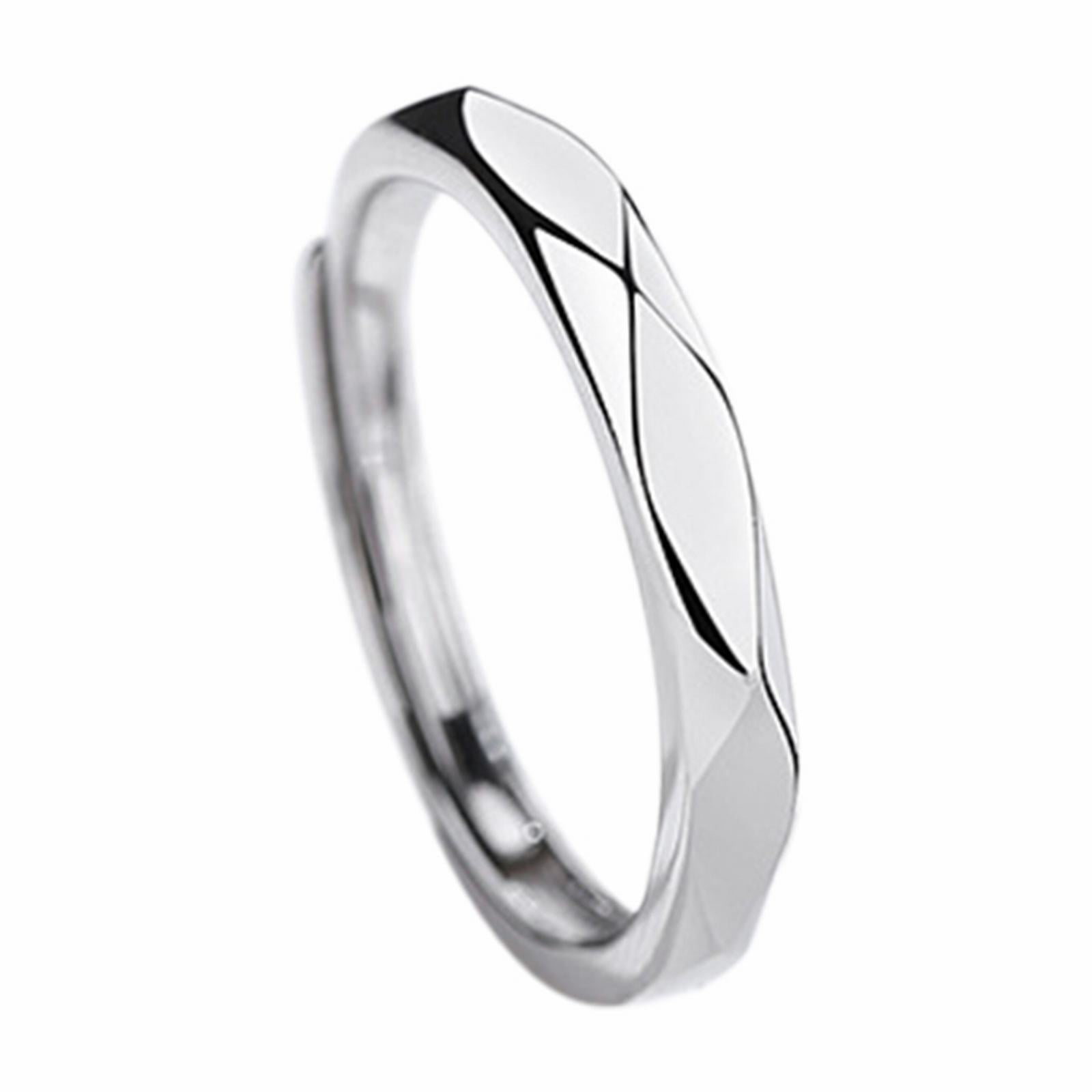 promise rings for women simple couple set silicone engagement crystal eternity bands 925 ...