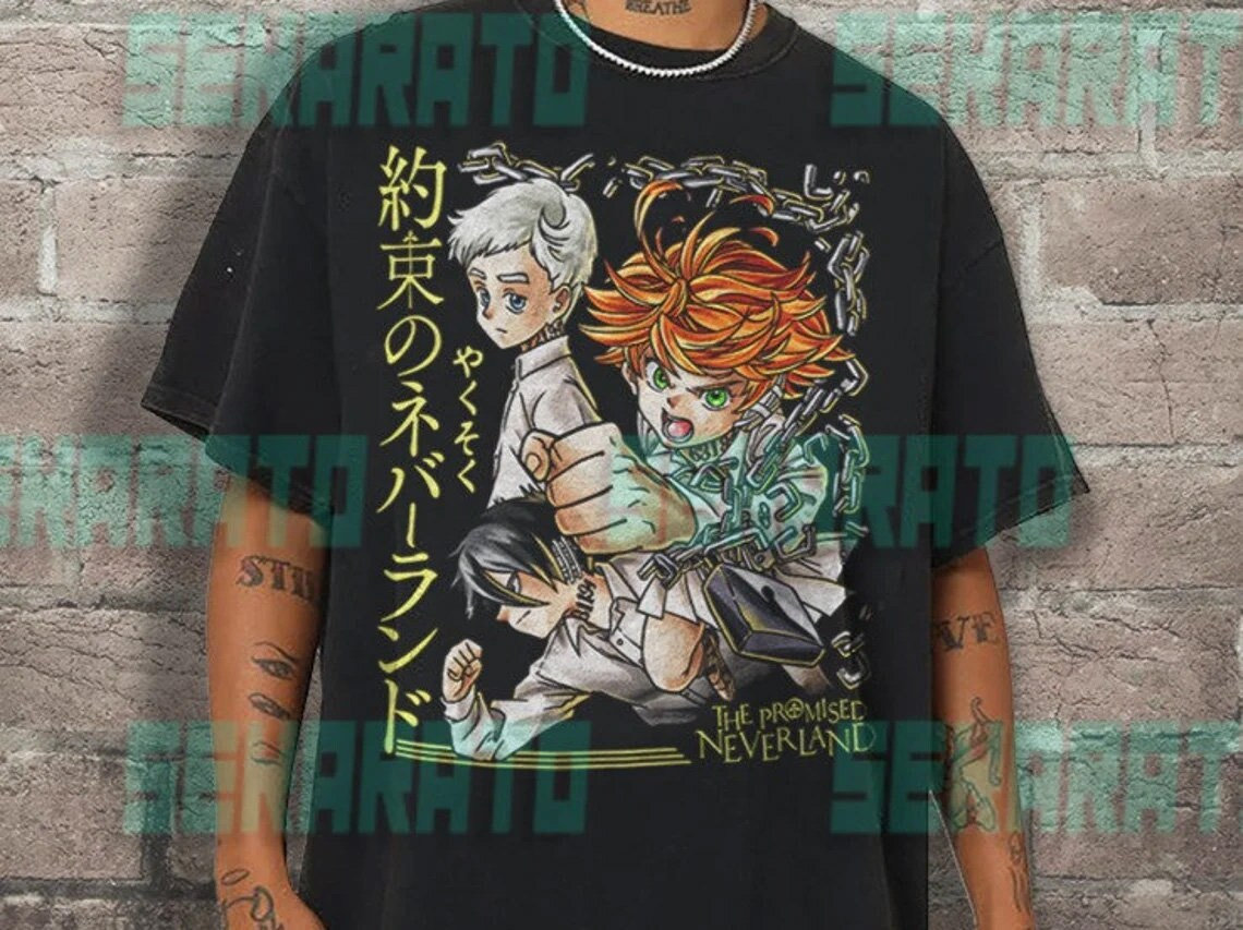 promised neverland anime shirt , norman neverland , emma neverland ...