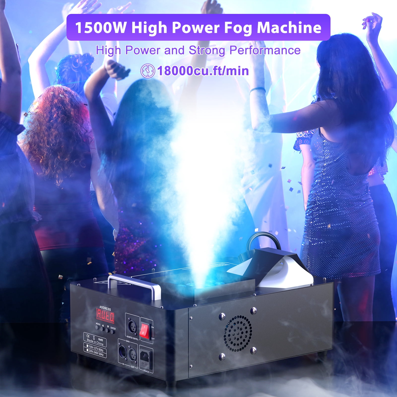 propulsion Life Aluminum + Iron Fog Machine Fluid with 24PC RGB LED ...