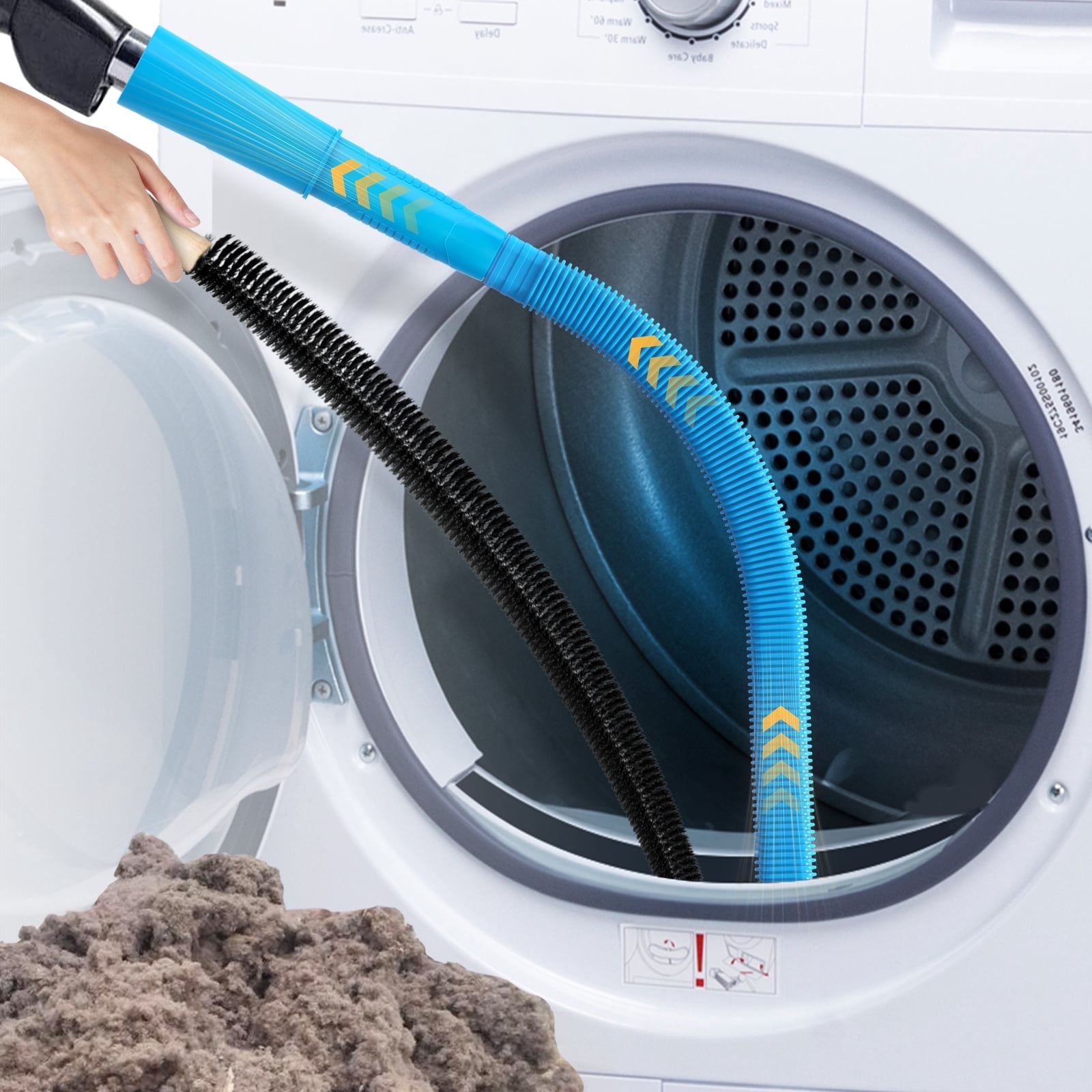propuri Dryer Vent Cleaning Kit, Dryer Lint Vacuum Attachment, Flexible ...