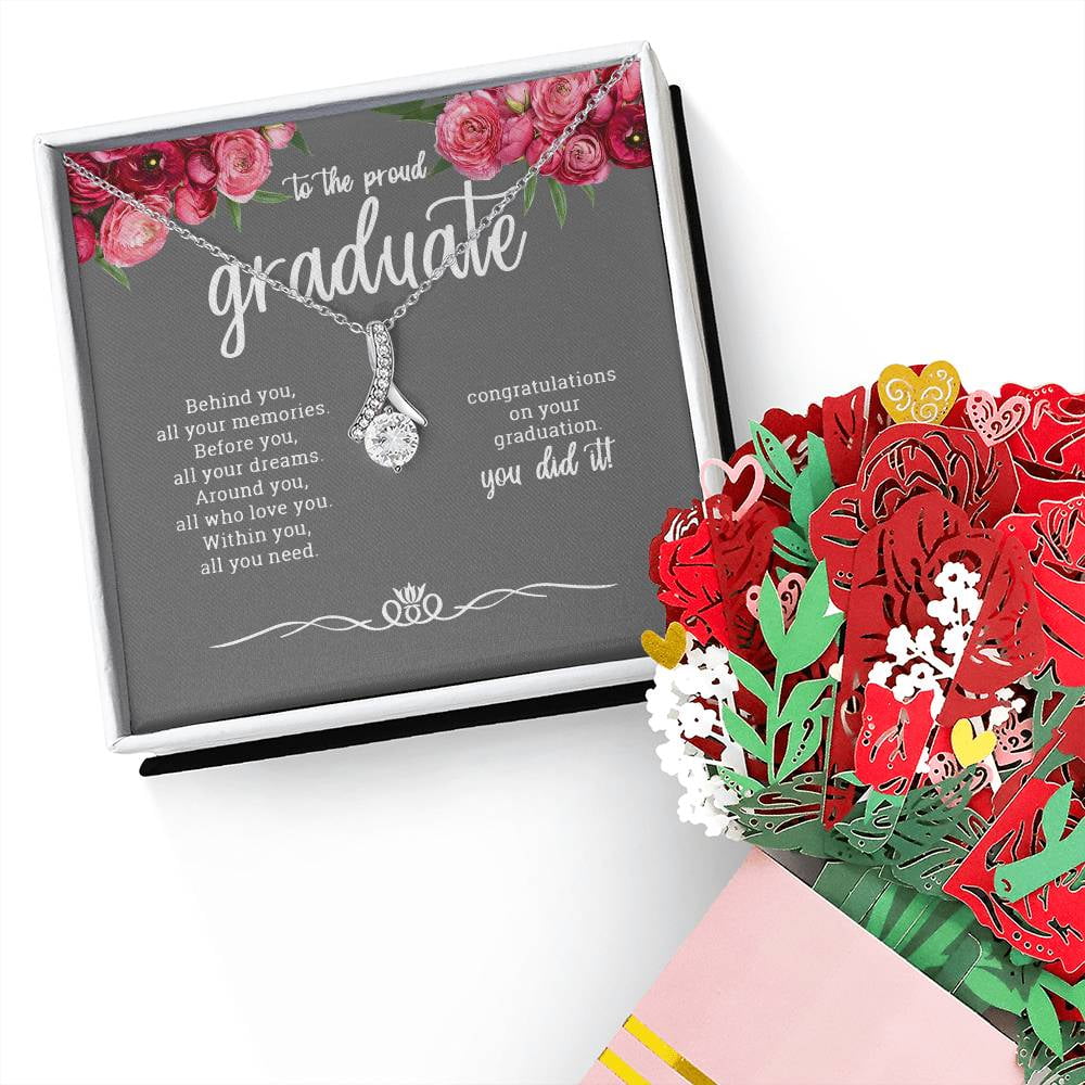 To The proud Graduate Necklace, College Graduation Gift, High School ...