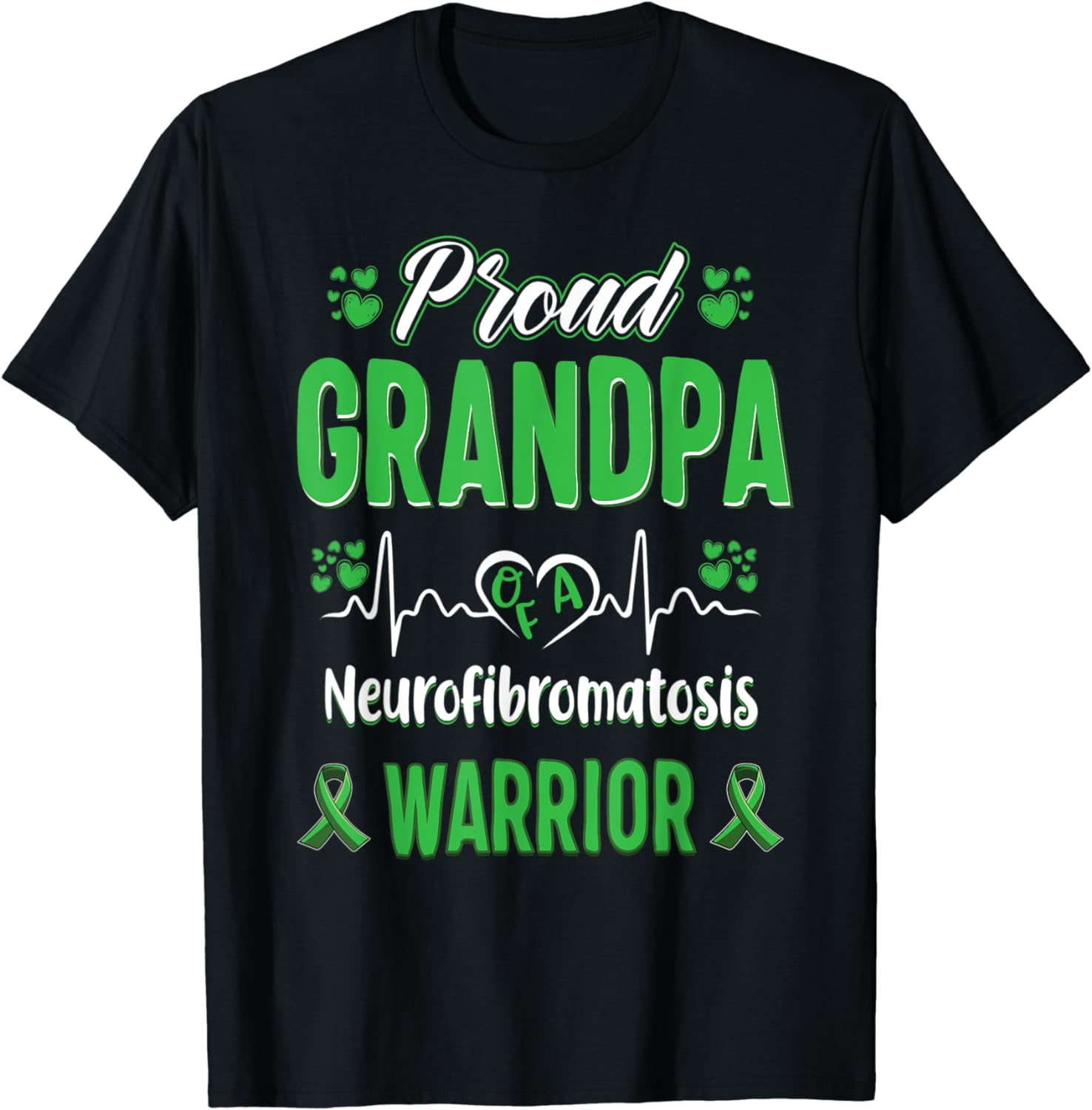 proud Grandpa Neurofibromatosis warrior awareness ribbon T-Shirt - Walmart.com