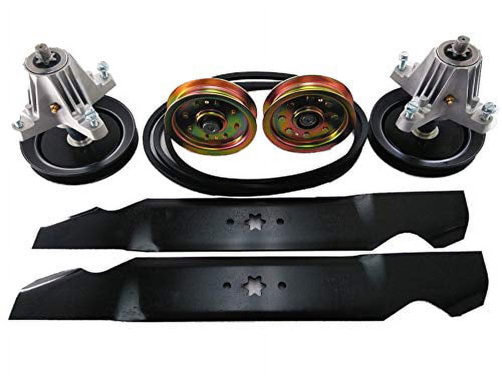 proven part Deck Rebuild Kit Spindles Blades Belt Idler Pulleys fits ...