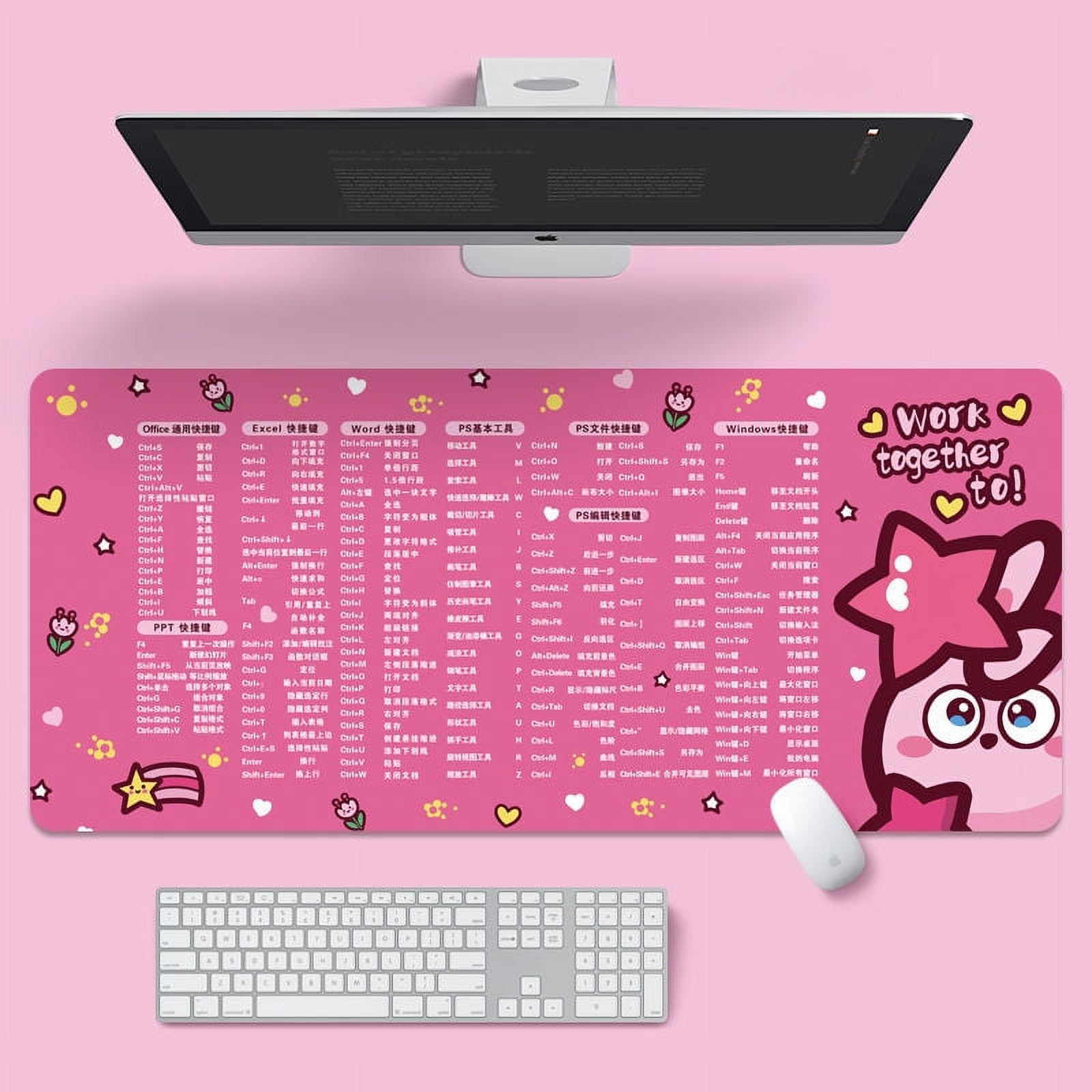 Ps Office Shortcut Keys Office Mouse Pad Extra Large Computer Cute