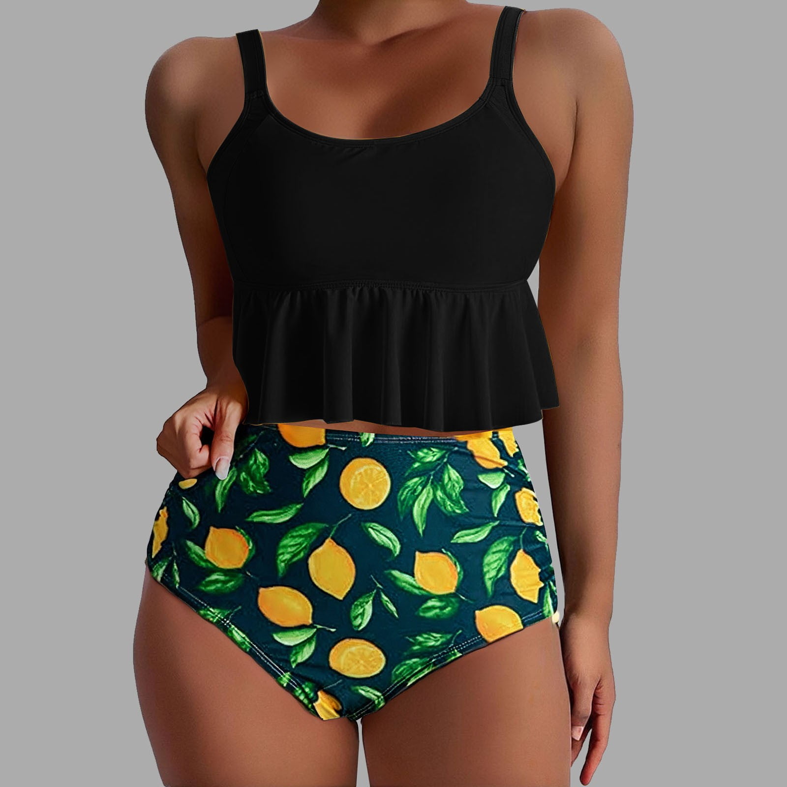 pstuiky Bikinis for Women, Women Vintage Printed Conservative Swimwear ...