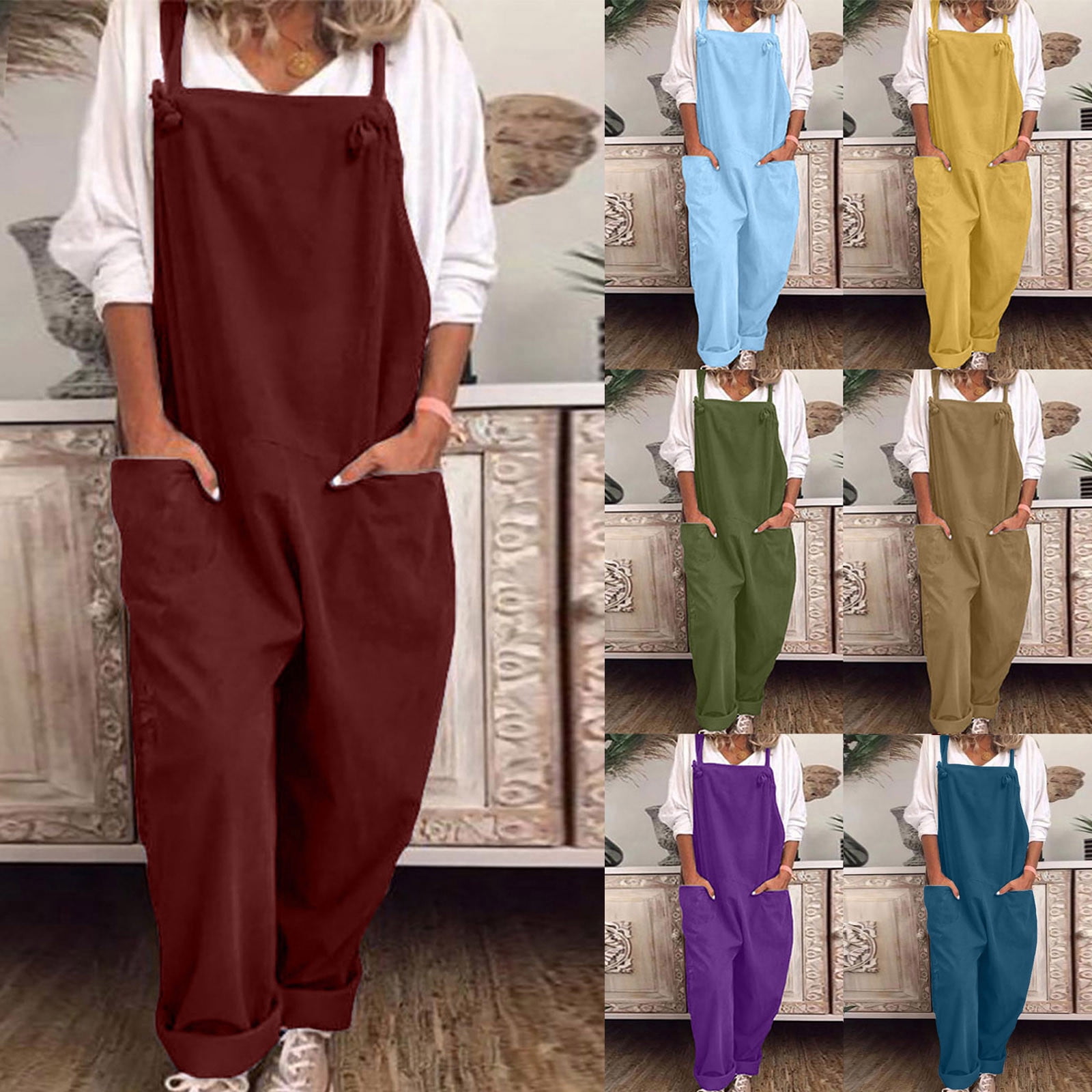 pstuiky Jumpsuits for Women Dressy, Women's Overalls Coveralls for ...