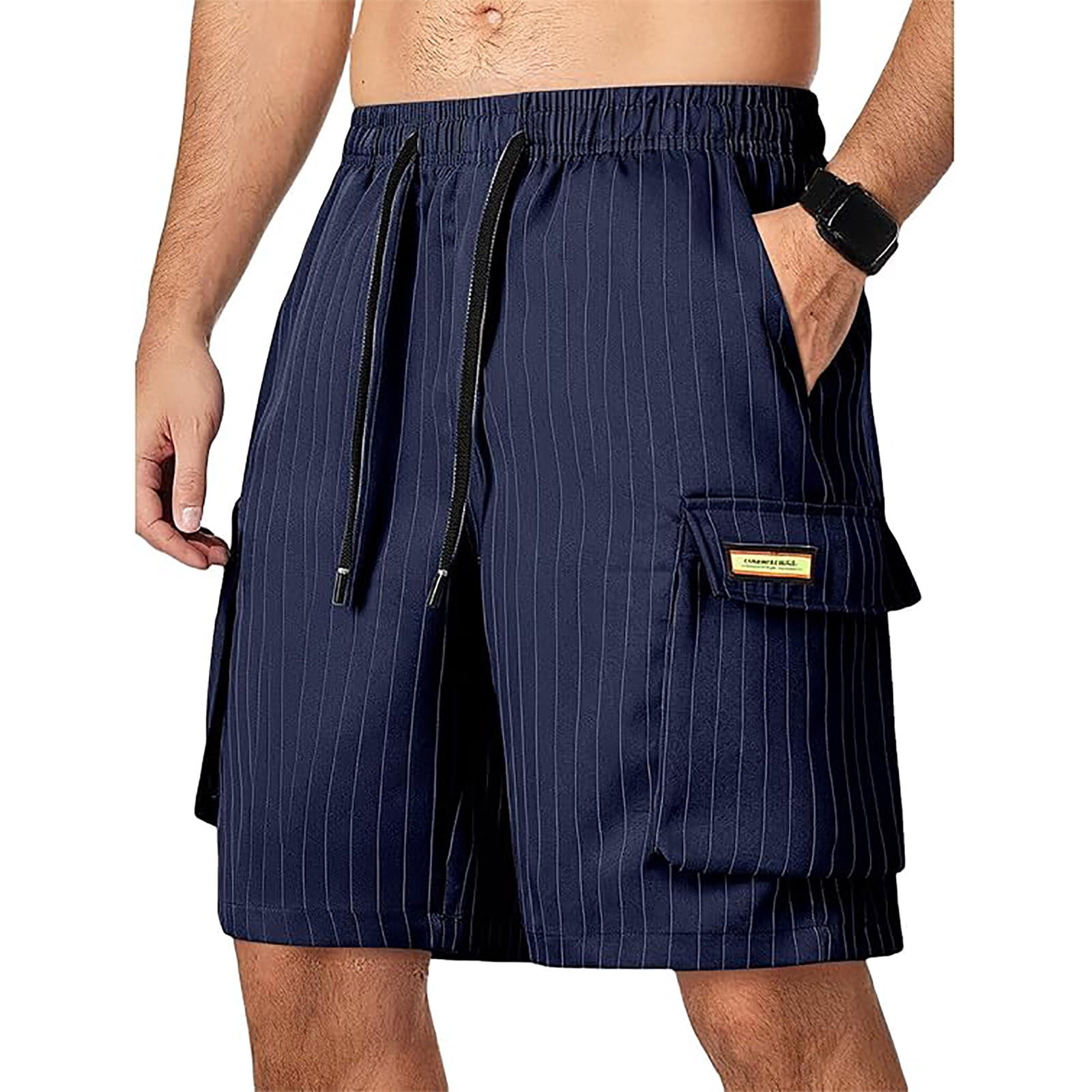 pstuiky Men's Shorts, Men Solid Color Athletic Training Shorts With ...