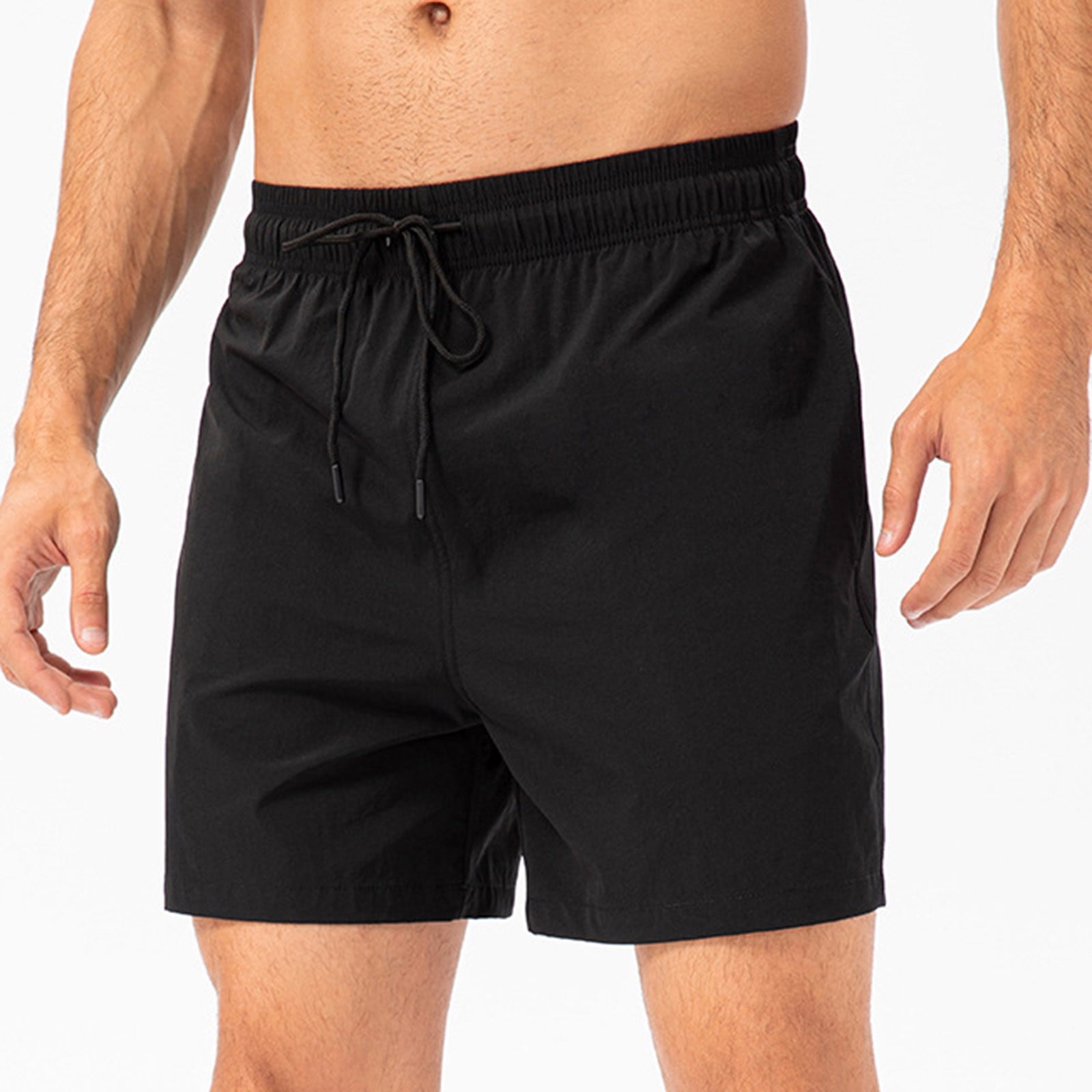 pstuiky Mens Shorts, Men Solid Color Athletic Training Shorts With ...