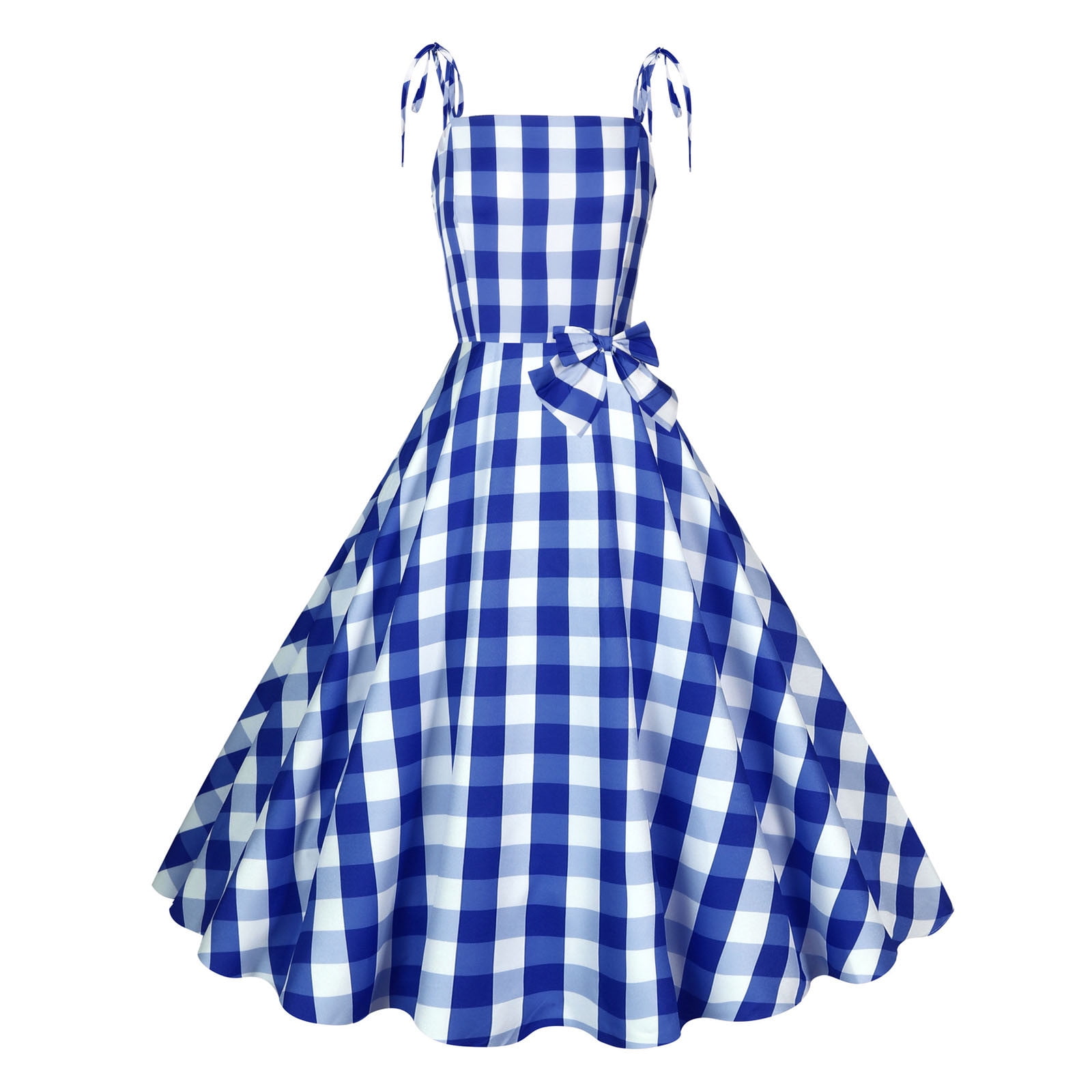 pstuiky Summer Dress, Plaid Printed Cocktail & Party Dresses Midi Dress ...