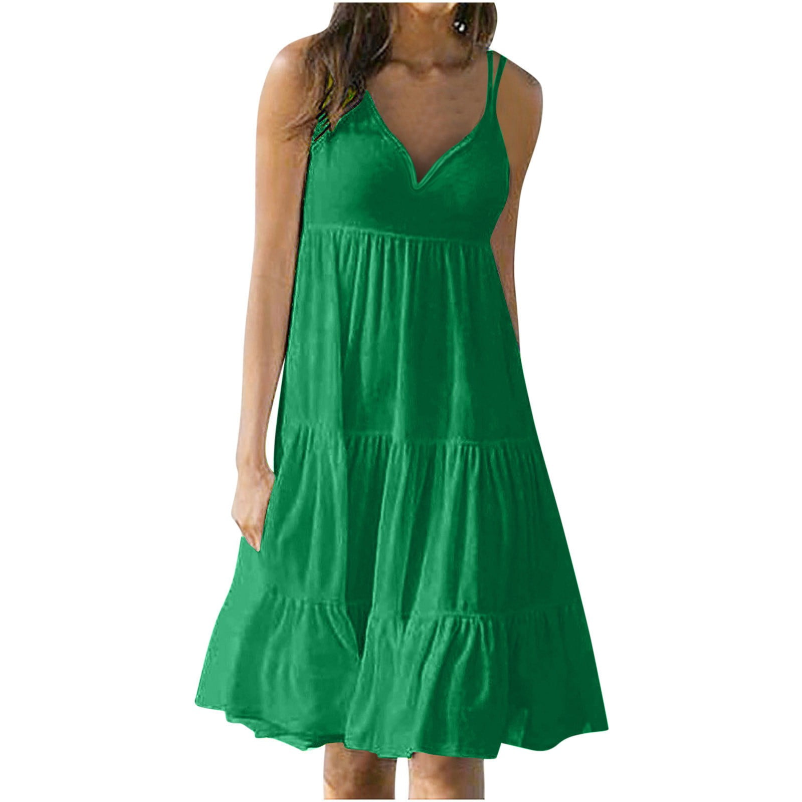 pstuiky Sun Dresses for Women , Womens Summer Sleeveless Crewneck Swing ...