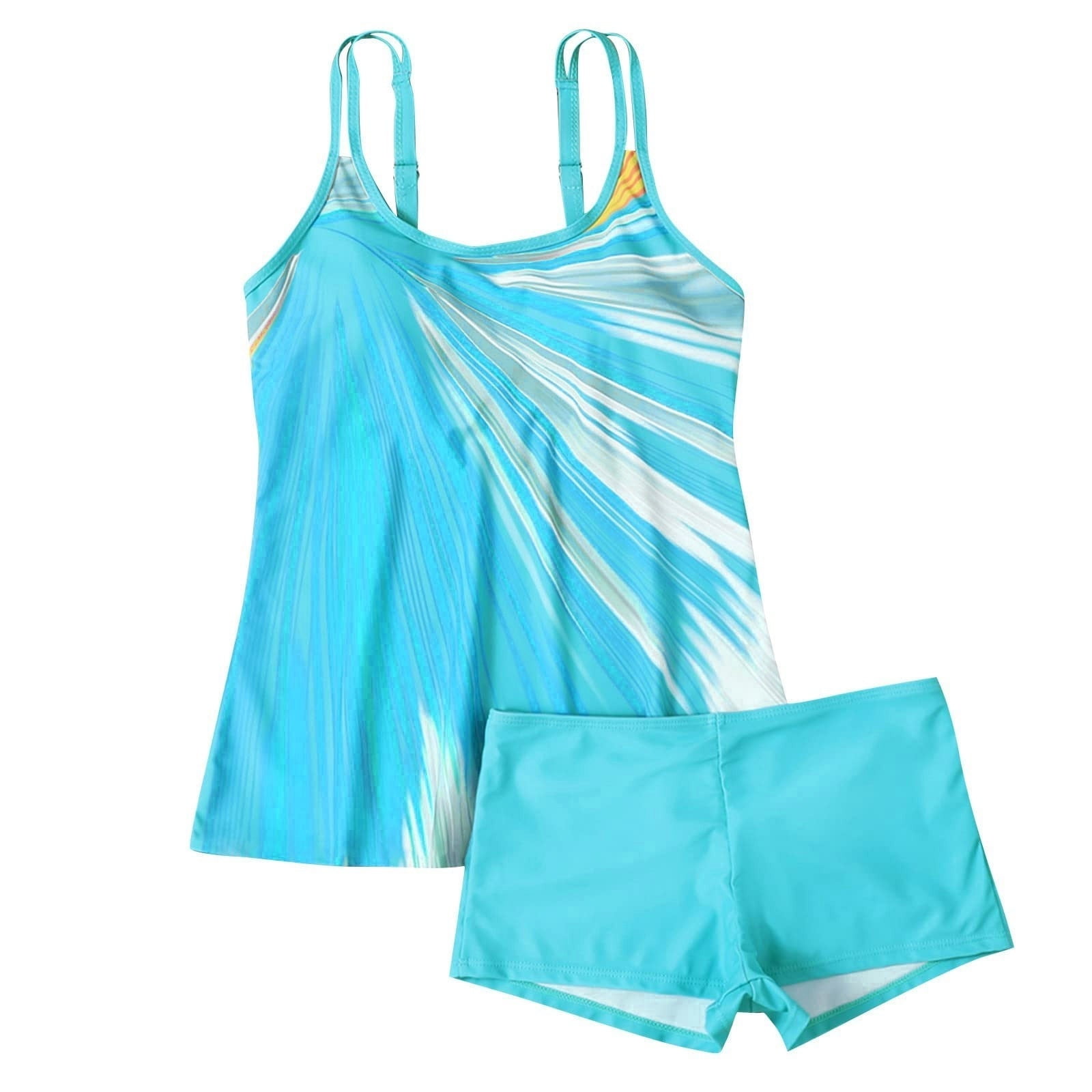 pstuiky Swim Suits for Women, Women Conservative Print Strappy Back Two ...