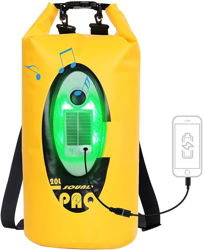 puffyglo 20 L Solar Dry Bag Backpack with Bluetooth Speaker - Walmart.com