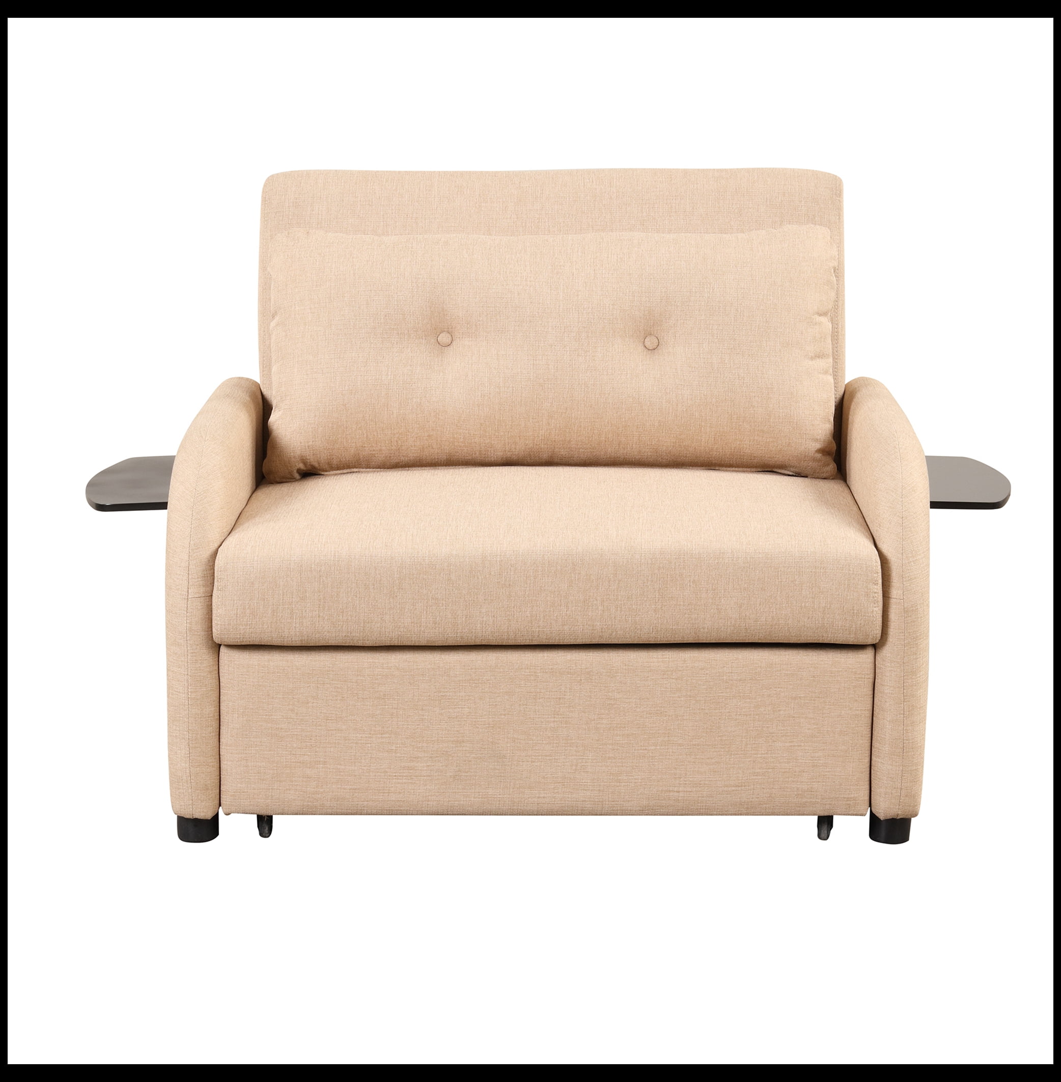 pull out sofa sleeper 3 in 1 with 2 wing table side pocket and usb ...