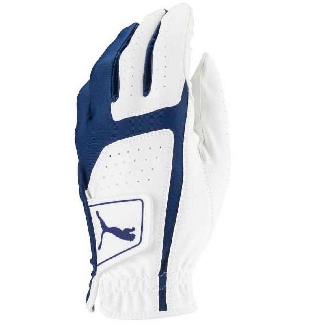 puma golf 2018 men's flexlite golf glove (bright white-monaco blue, med ...