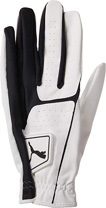 puma golf 2018 men's flexlite golf glove (bright white-puma black, med ...