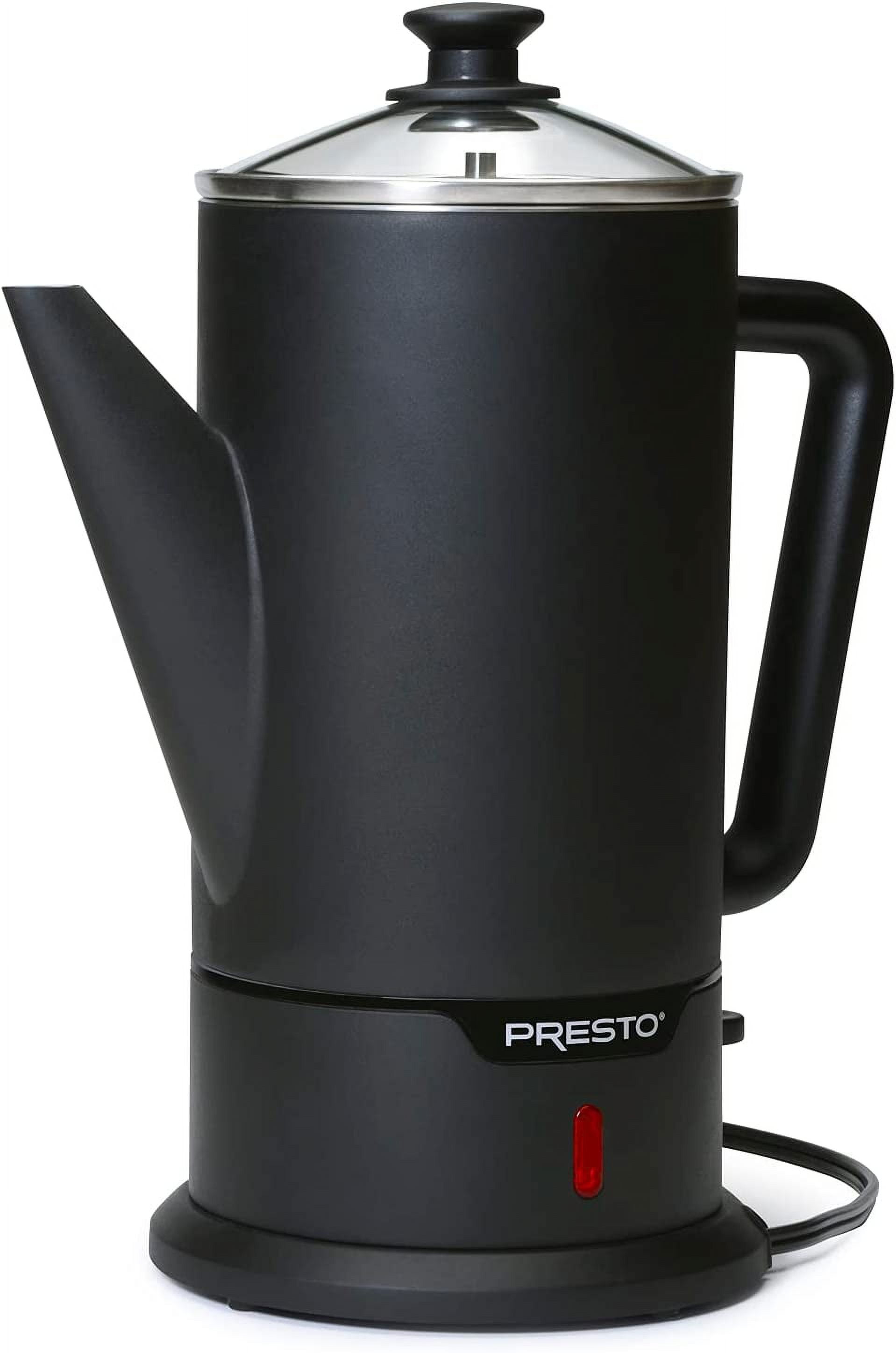 pupikeji 02815 12-Cup Cordless Coffee Percolator - Stainless Steel ...