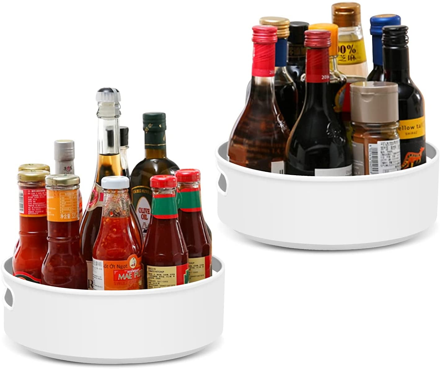 pupikeji 2 Packs Lazy Susan Turntable Cupboard Organizer, Multi ...