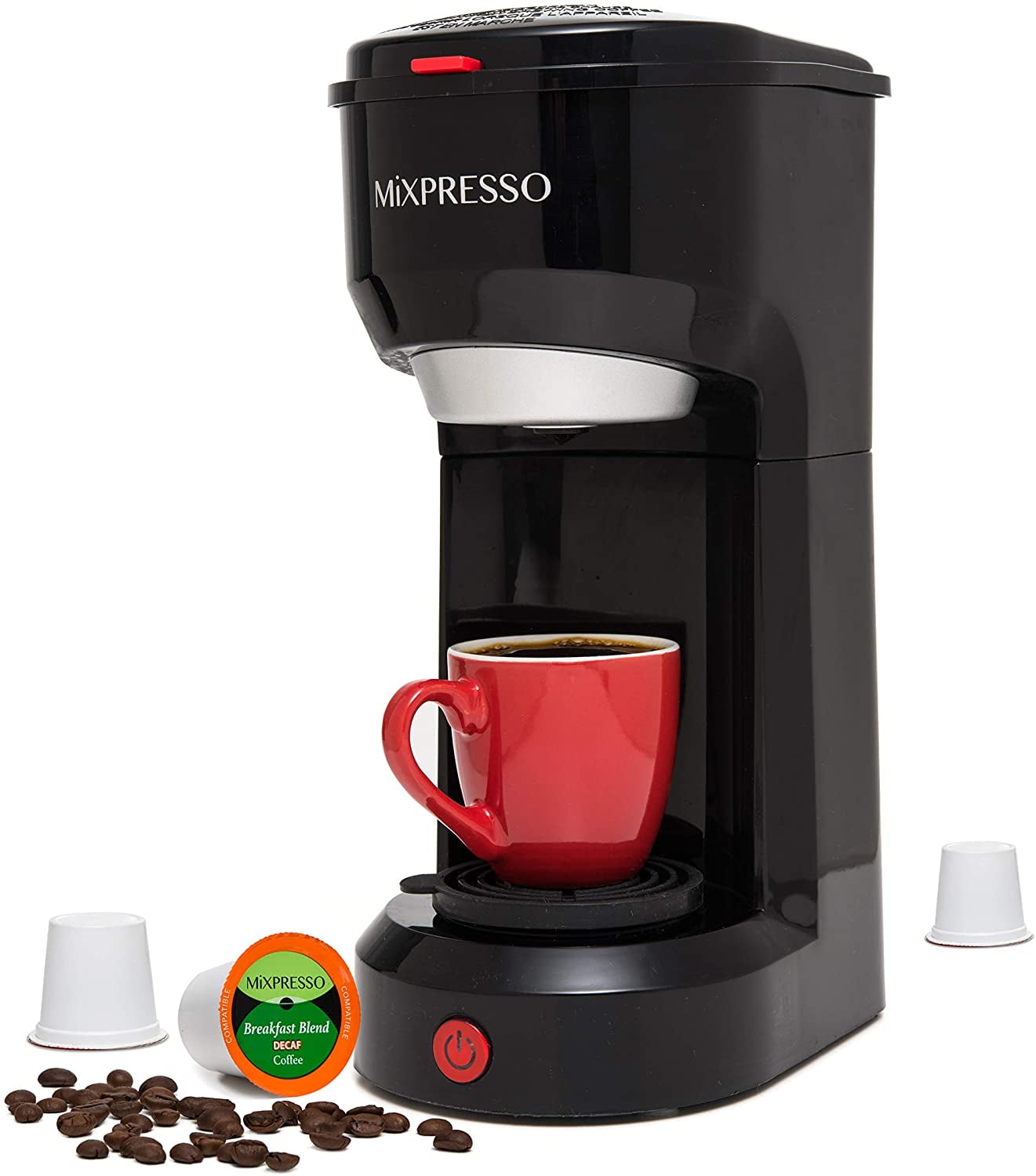 pupikeji 2-in-1 Coffee Maker – Single Serve & Ground Coffee Brewer ...
