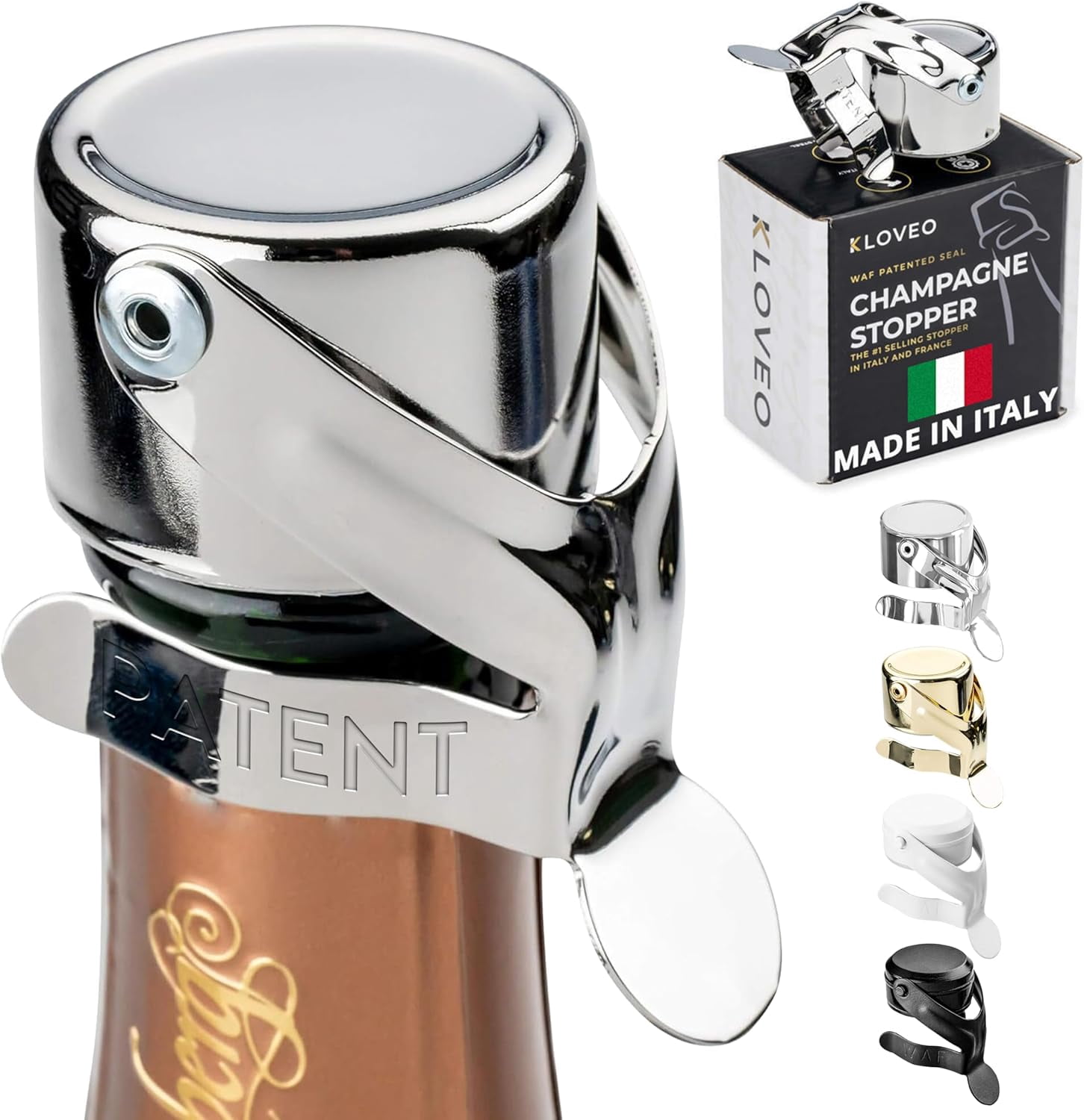 pupikeji Champagne Stoppers - Patented Seal - Made in Italy ...