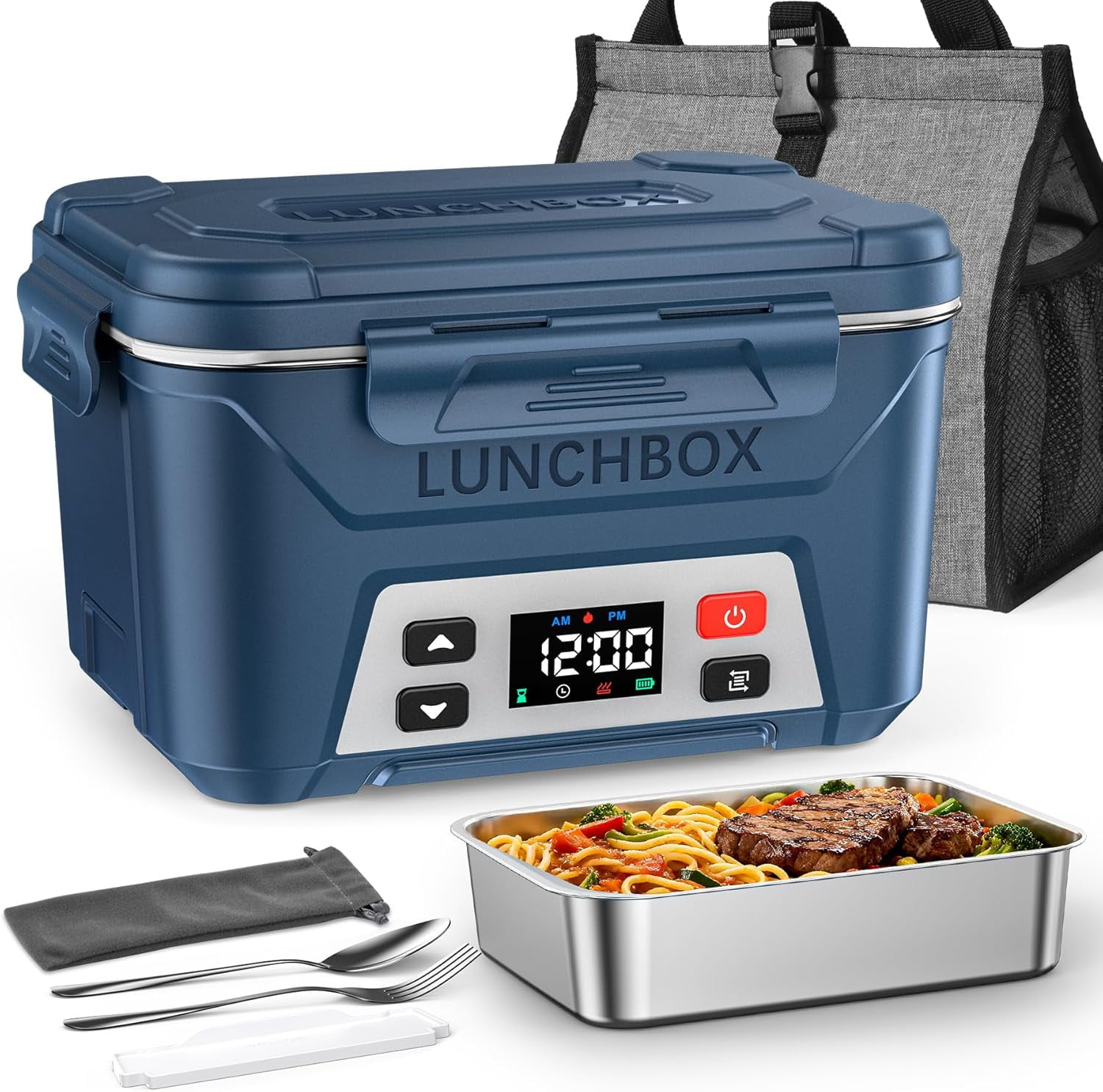 pupikeji Cordless Electric Lunch Box for Adults,5.5 Cups Rechargeable ...