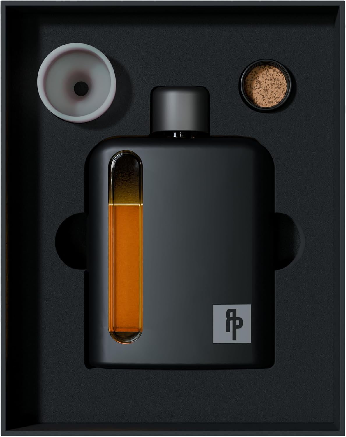 pupikeji Glass Hip Flask for Men – Modern Whiskey & Liquor Pocket Flask ...