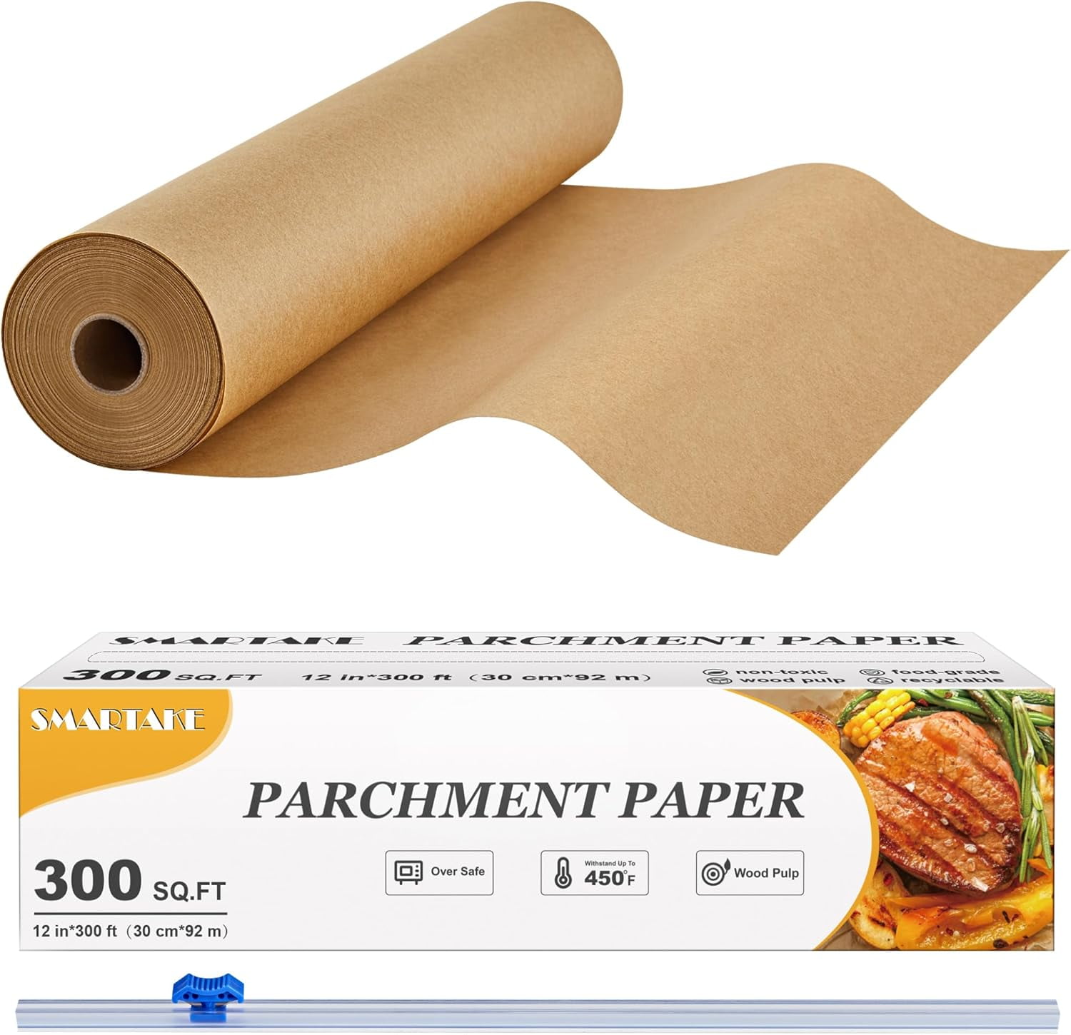 pupikeji Parchment Paper Roll for Baking, 12 in x 300 ft, 300 sq.ft ...