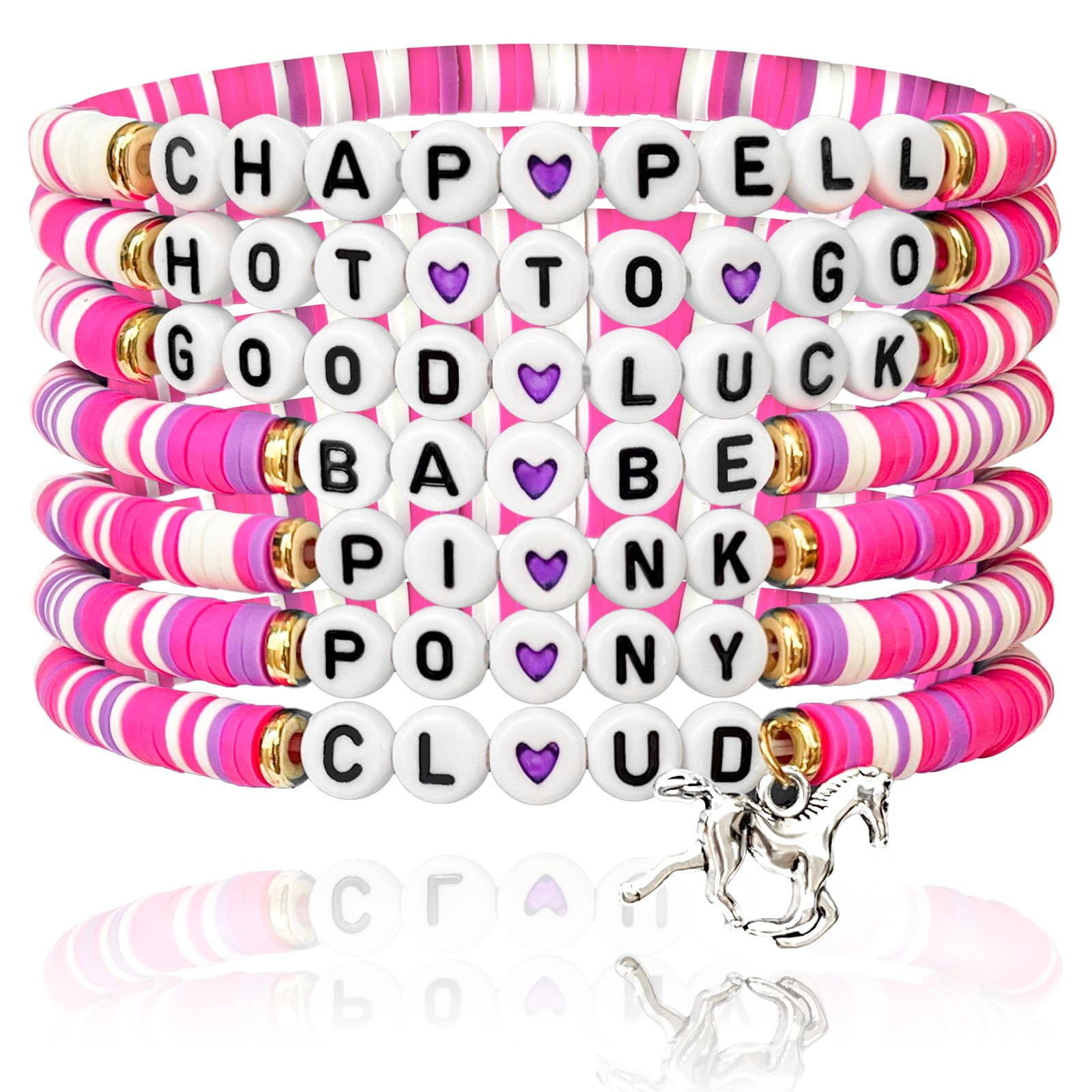 pupvus 7PCS Bracelet for RRF12 Singer Friendship Bracelet, Pink Pony ...