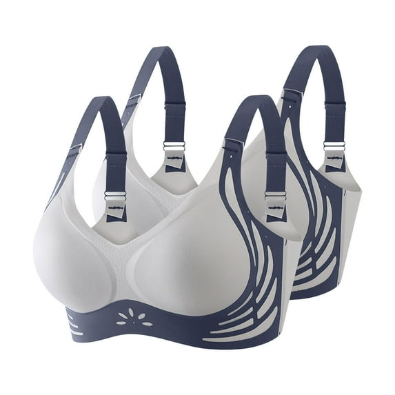 purcolt 2 Pack Womens Wireless No Underwire Bras Scalloped Push Up ...