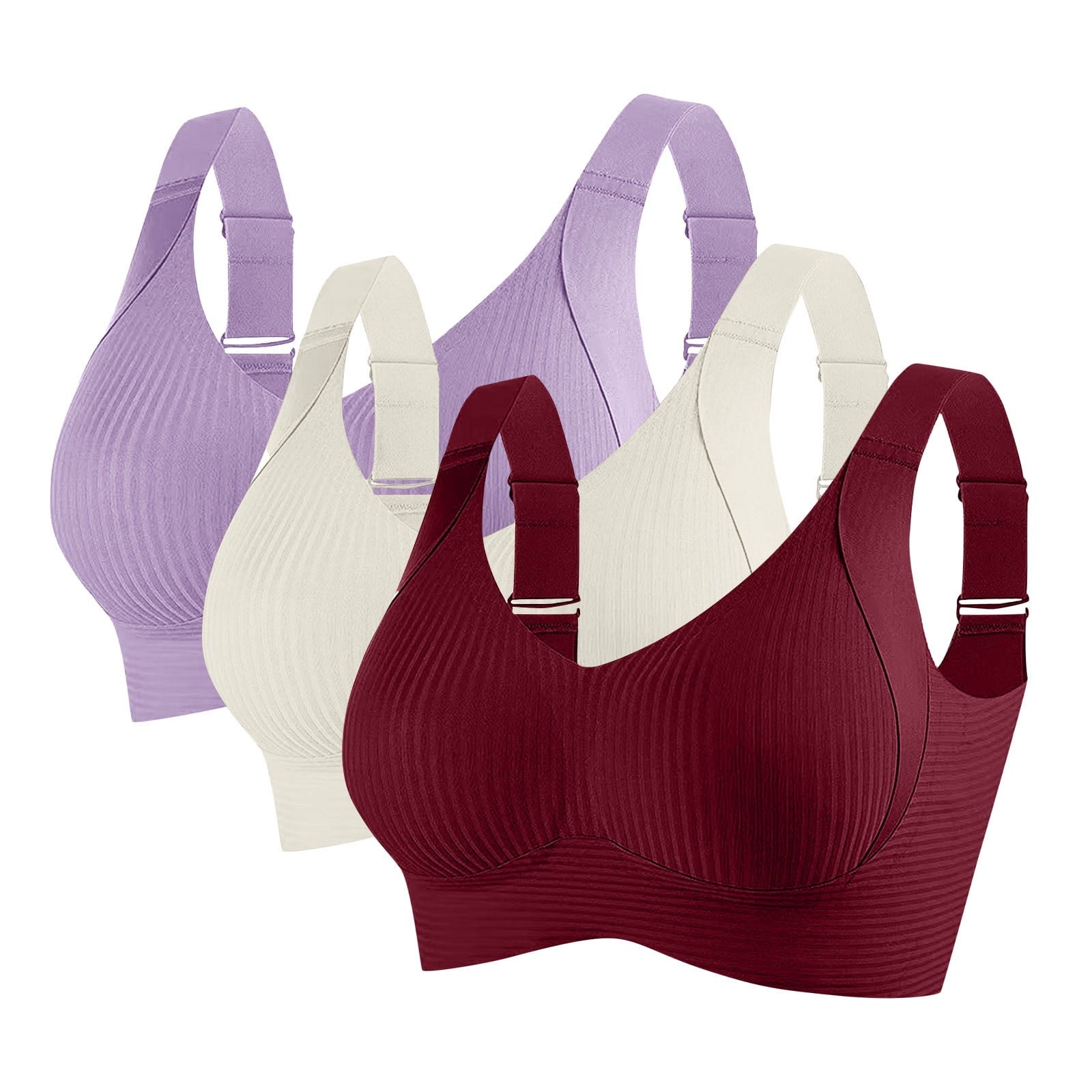 purcolt 3 Pack Women's Bras No Underwire Breathable Comfort Seamless ...