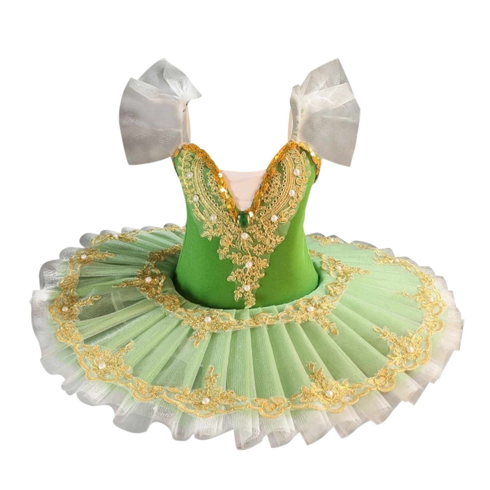 purcolt Ballet Leotards for Girls with Platter Ruffle Sleeve Skirted ...