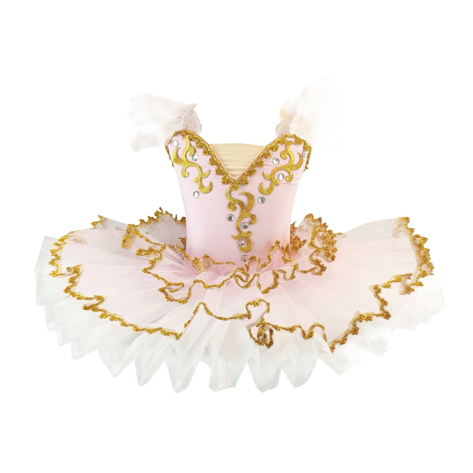 purcolt Ballet Leotards for Girls with Platter Ruffle Sleeve Skirted ...