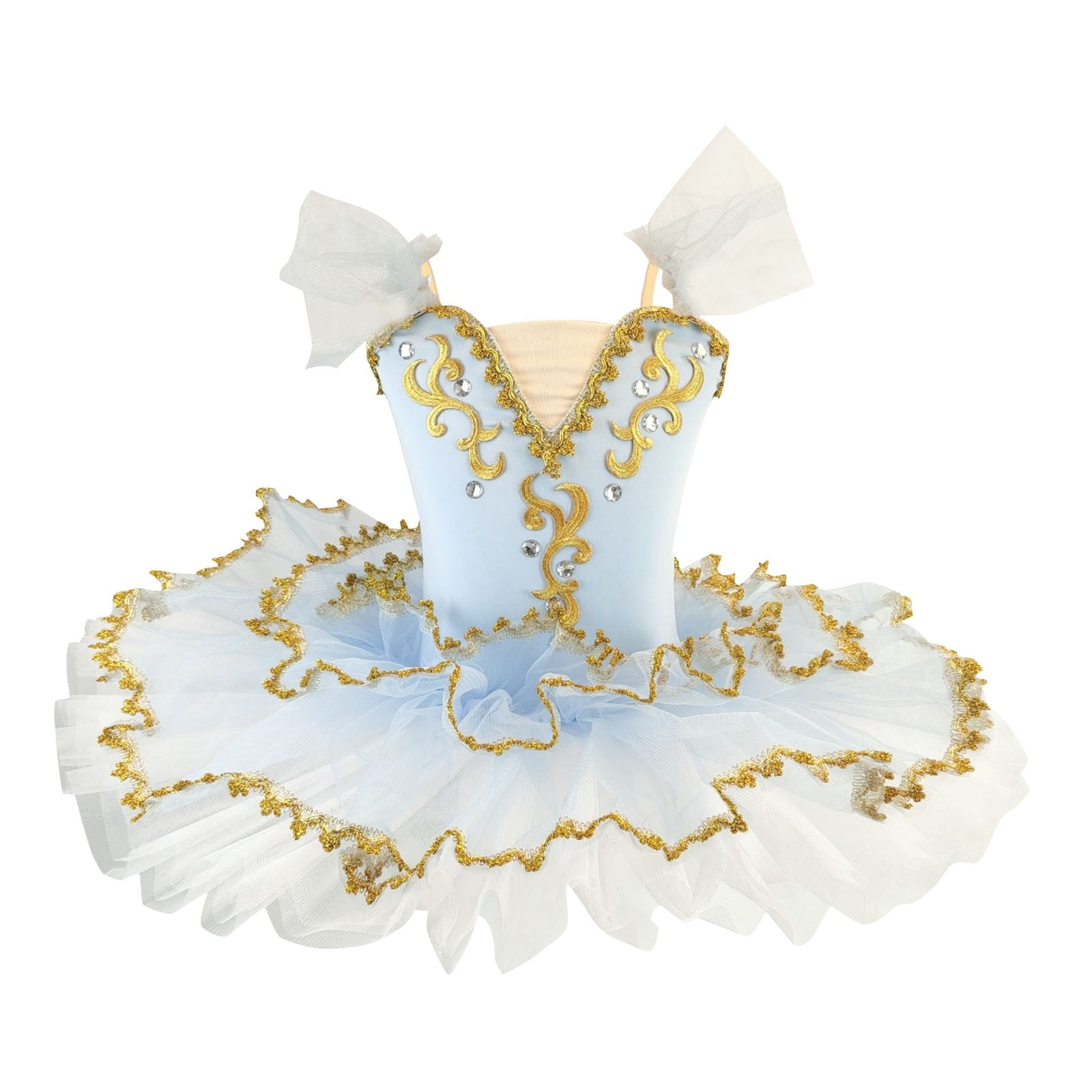 purcolt Ballet Leotards for Girls with Platter Ruffle Sleeve Skirted ...