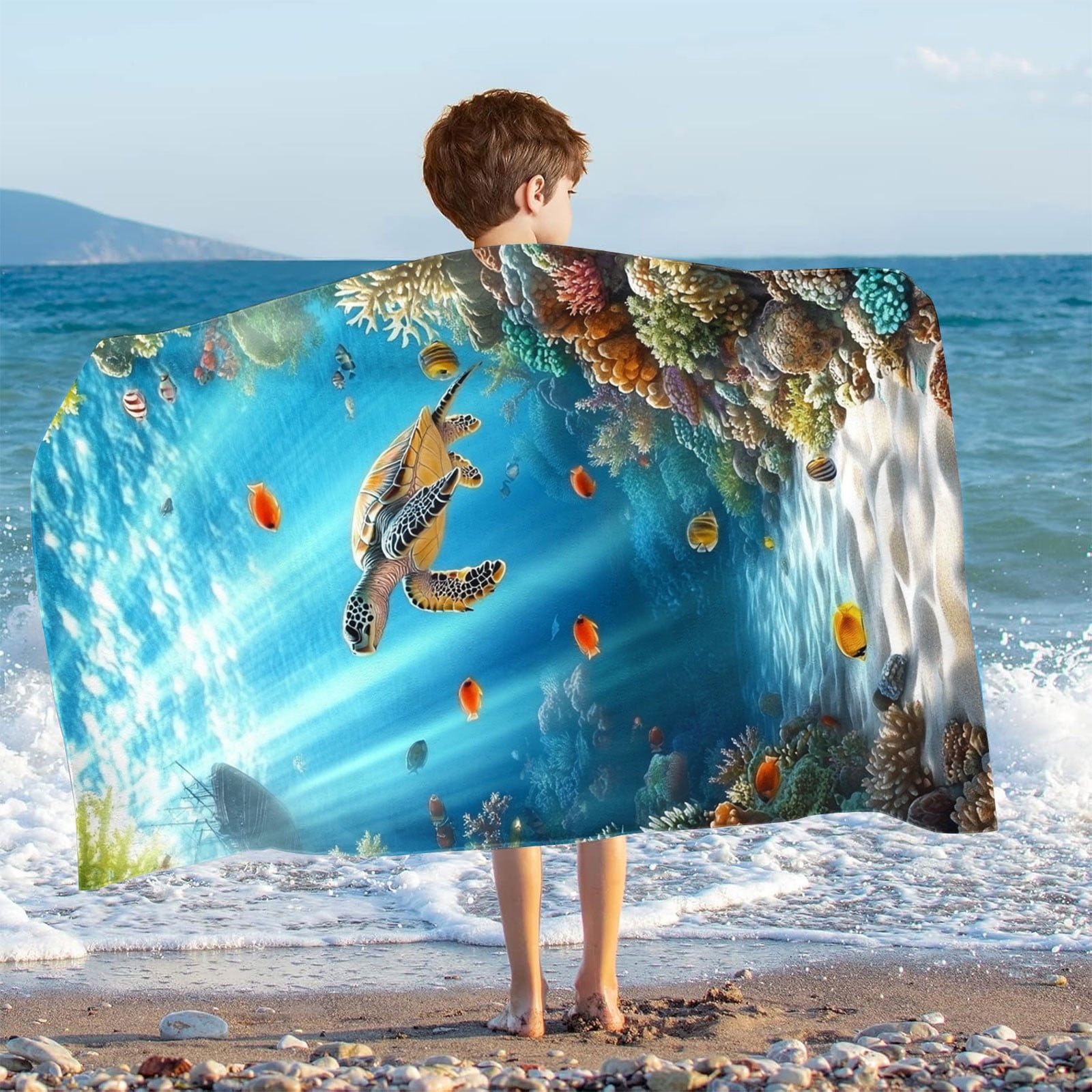 purcolt Beach Towel for Adults & Kids, Extra Large Quick Dry Absorbent ...