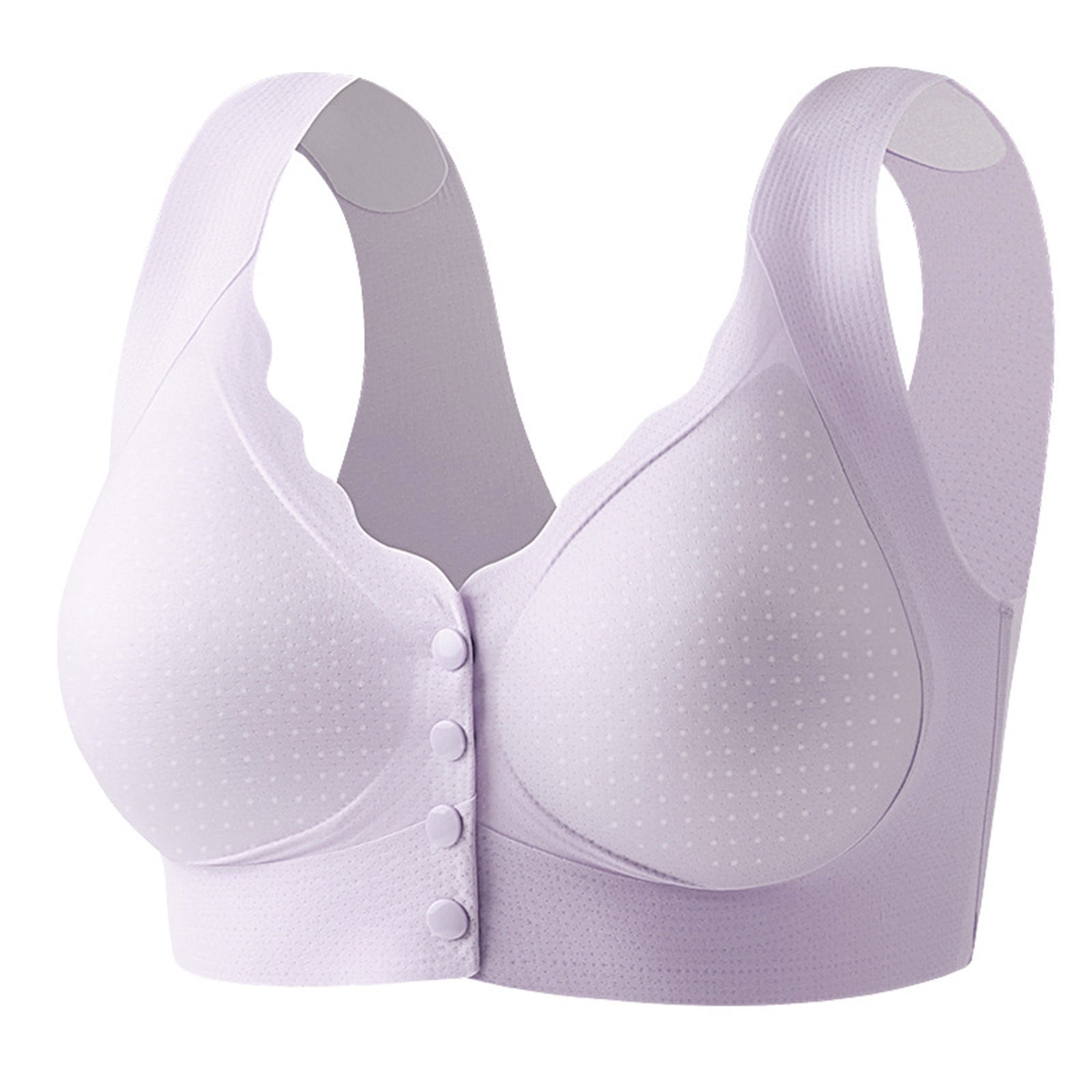purcolt Front Closure Bras for Women Seamless Wireless Push Up Bras Full Coverage Comfort Snap ...